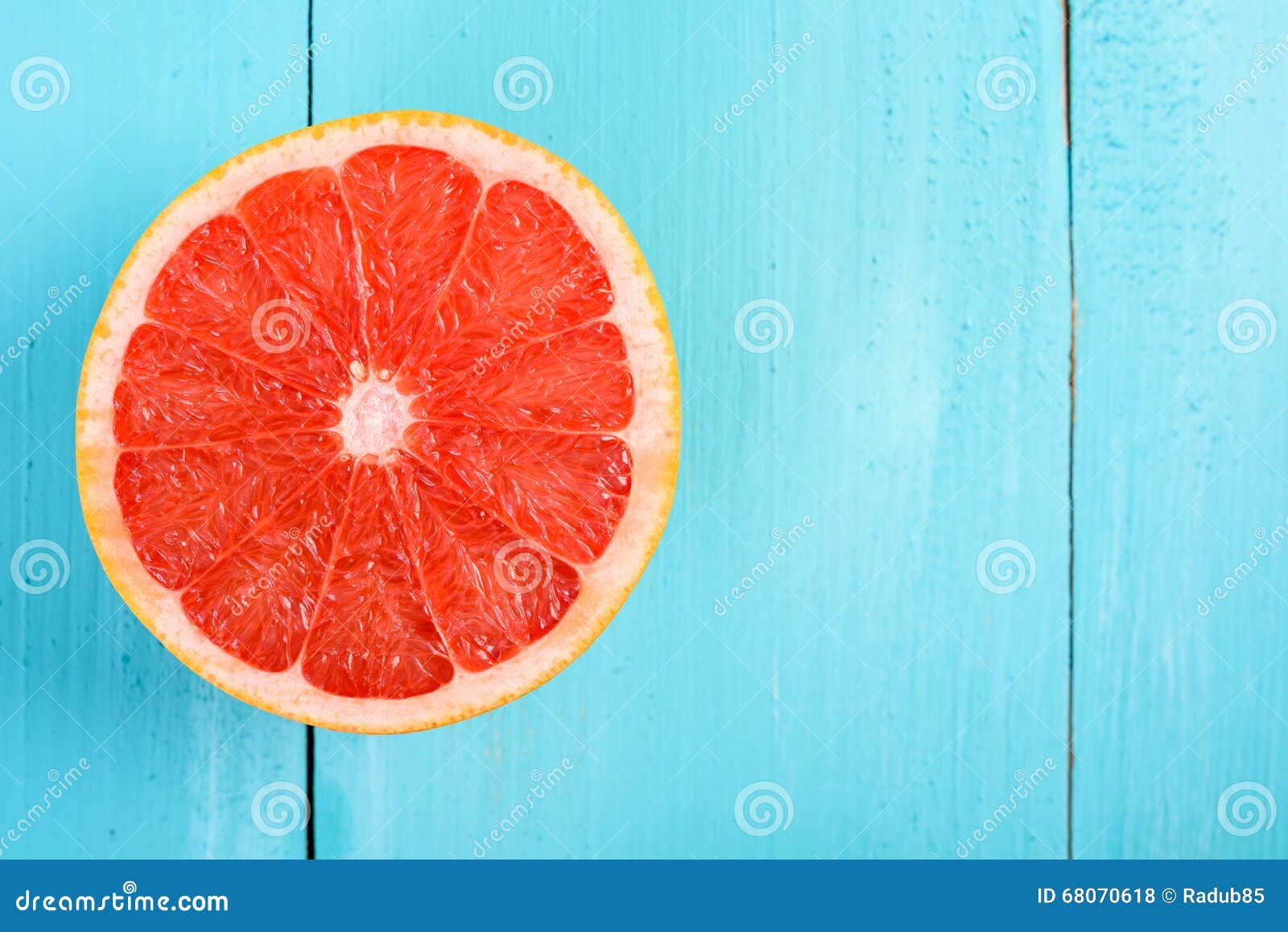 Fresh Red Grapefruit Slice on Table Stock Photo - Image of ripe ...