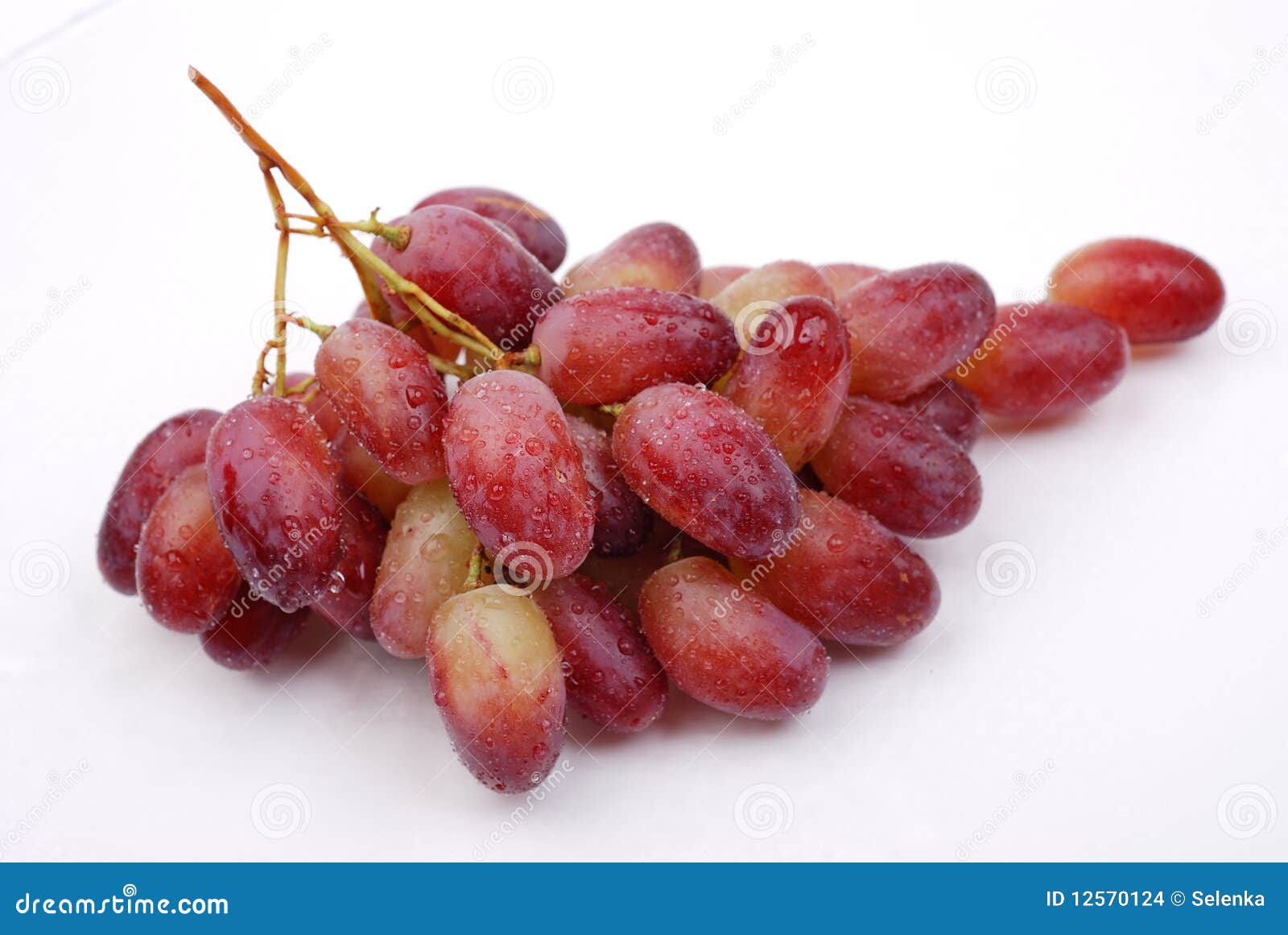 Fresh Red Grapes Isolated on White Stock Photo - Image of diet, food ...