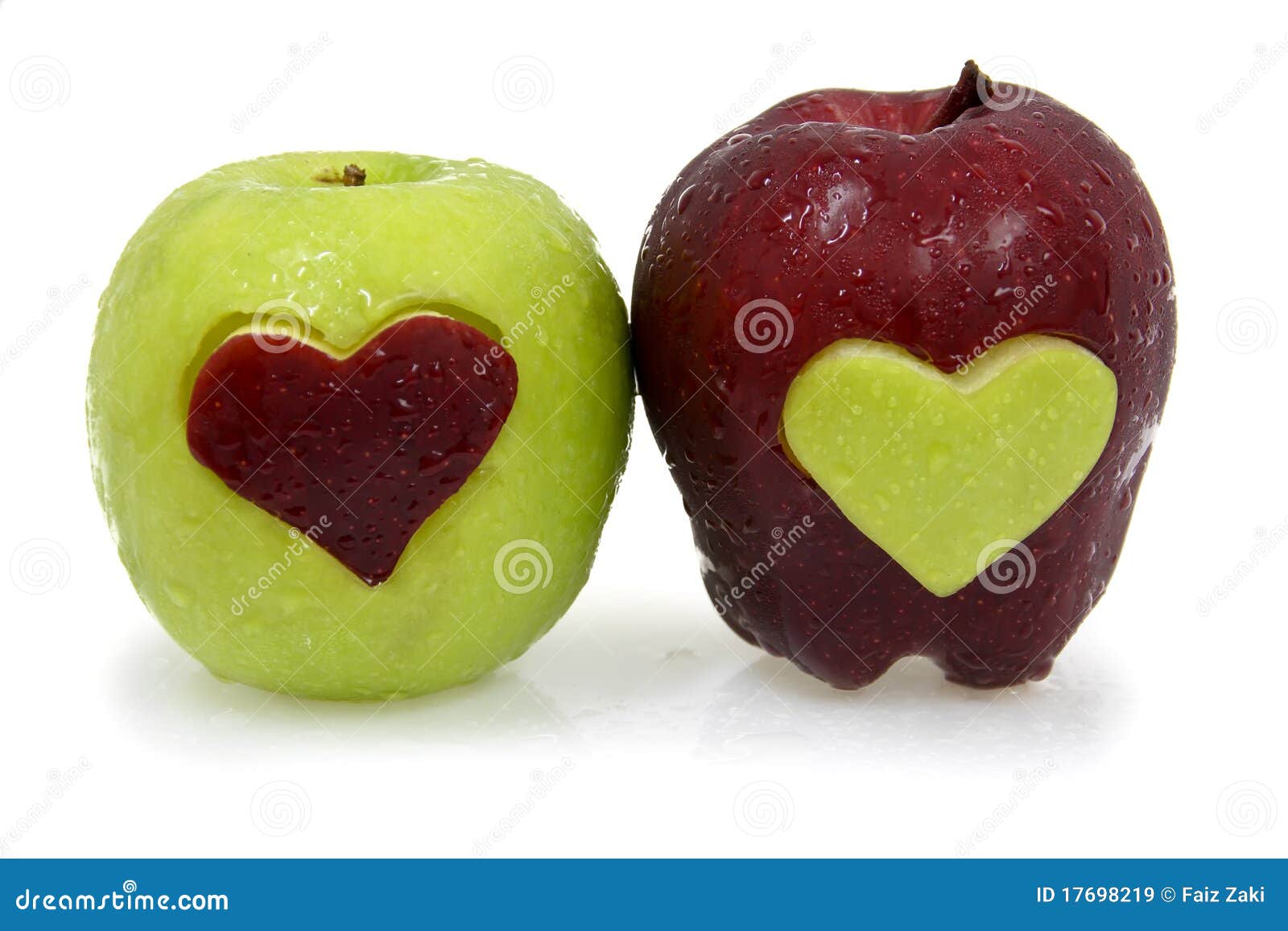 Fresh Red and Green Apple stock image. Image of market - 17698219