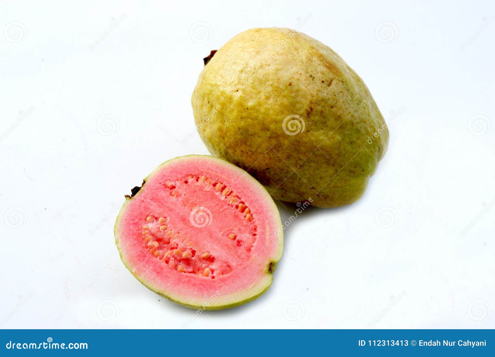 Fresh Red Guava on White Background Stock Image - Image of healthy ...