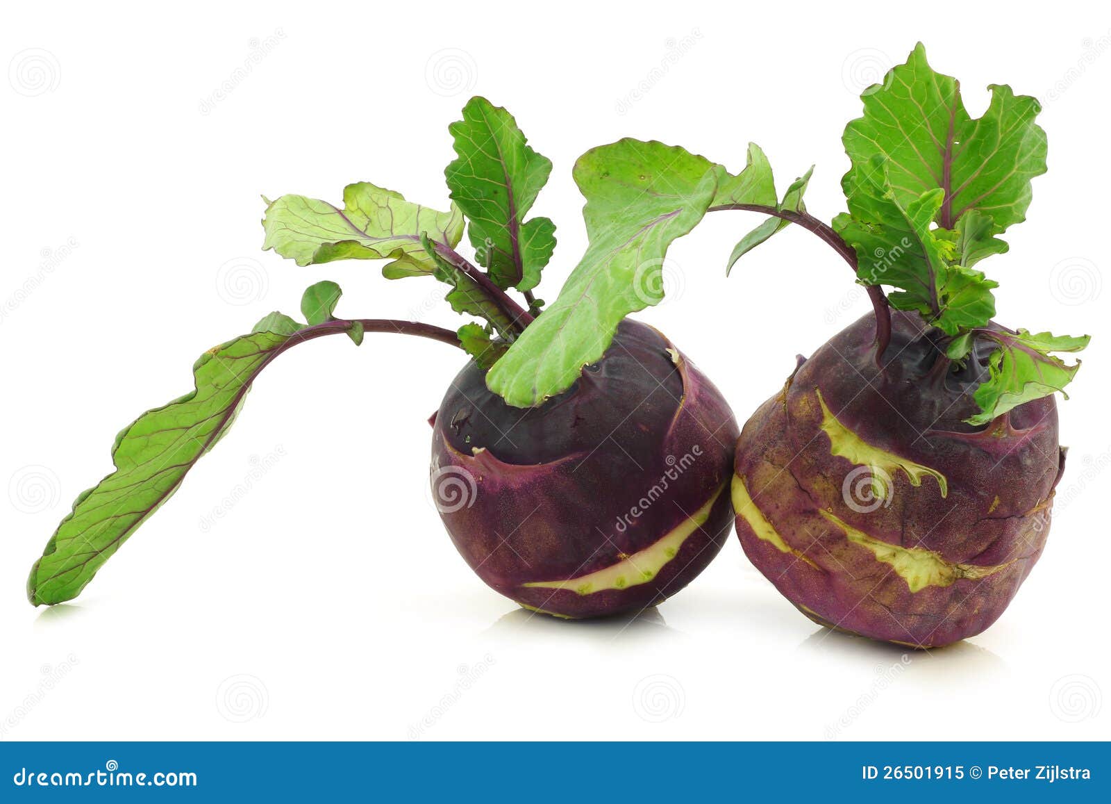 Fresh Red Kohlrabi (Brassica Oleracea) Stock Image - Image of leaves ...
