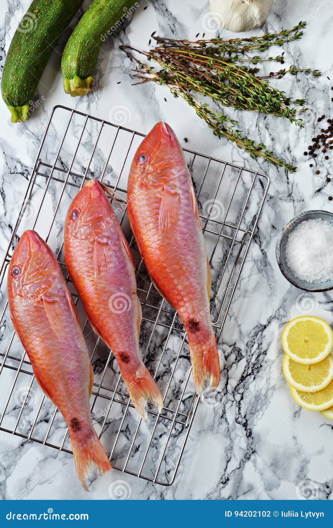 Fresh Red Mullet Fish stock photo. Image of light, fish - 94202102