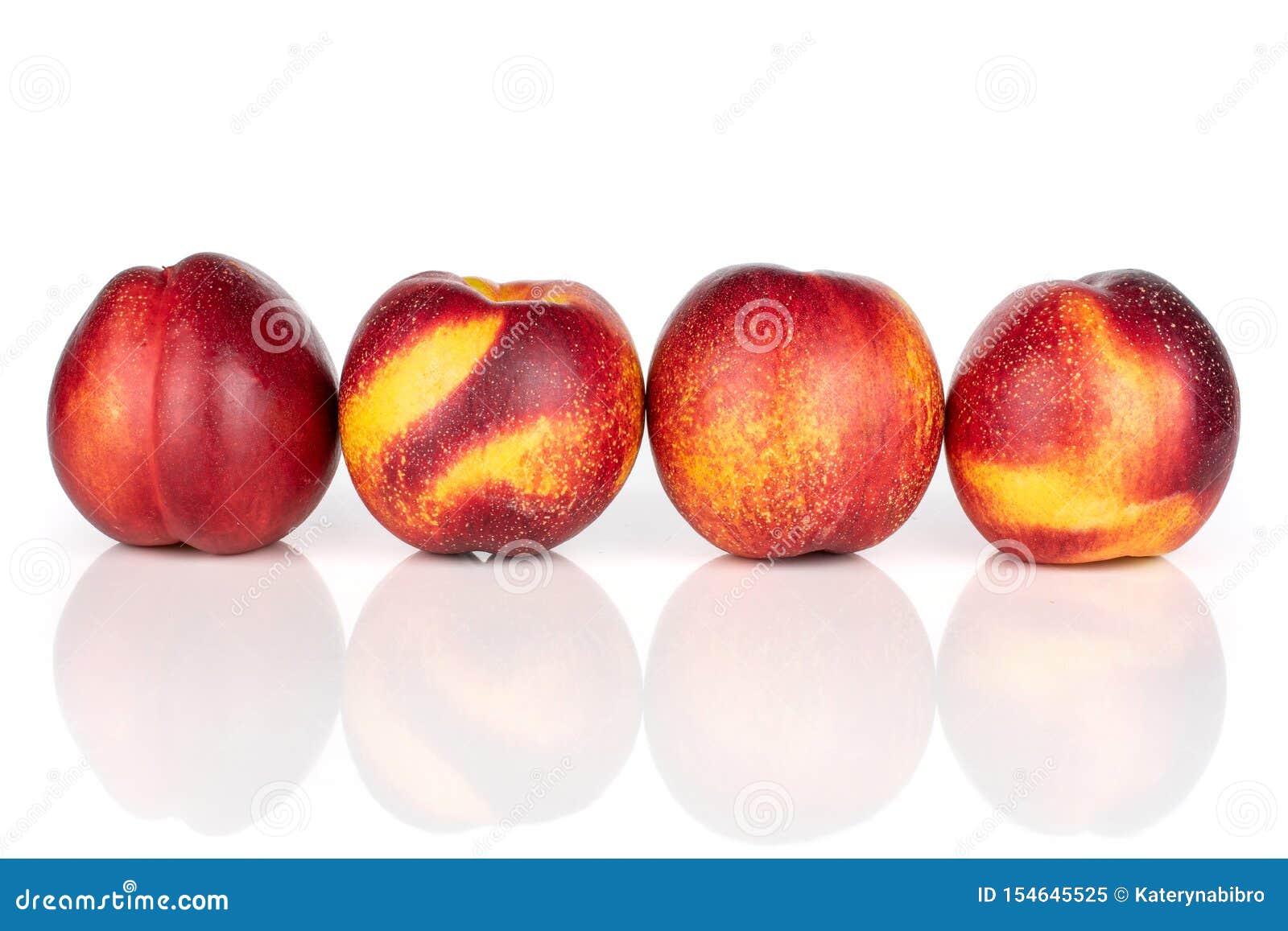 Fresh Red Nectarine Isolated on White Stock Image - Image of little ...