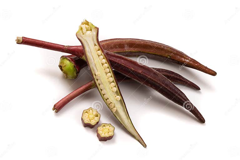 Fresh Red Okra stock image. Image of cook, okra, life - 151237667