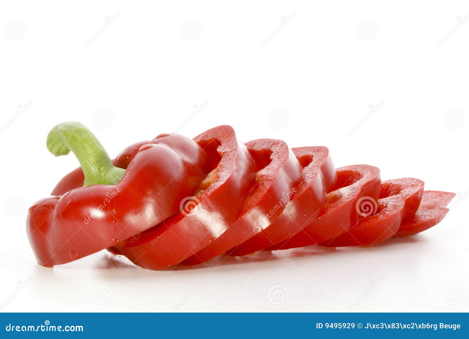 Fresh Red Paprika Cut into Slices Stock Image - Image of paprika ...
