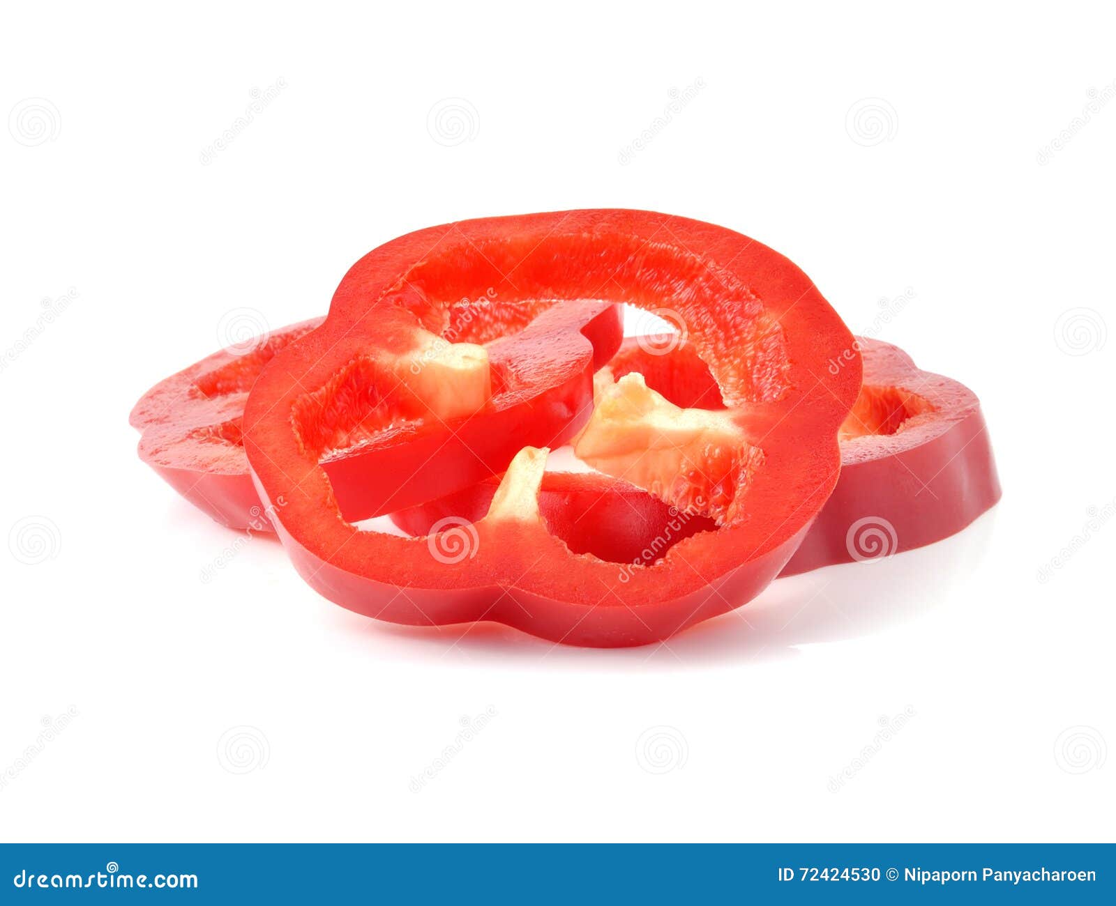 Fresh red pepper slices stock photo. Image of slice, closeup - 72424530