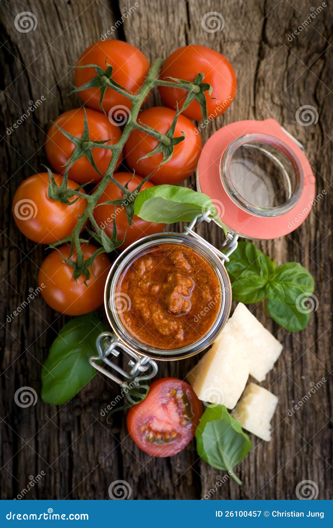Fresh red pesto stock image. Image of herb, pesto, cheese - 26100457