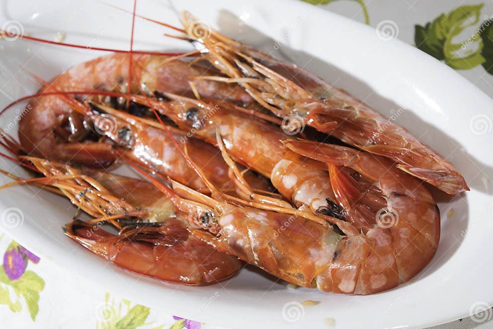 Fresh red prawns stock photo. Image of meal, fish, healthy - 58509188