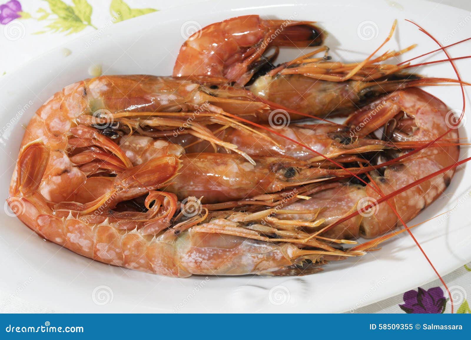 Fresh red prawns stock image. Image of tiger, healthy - 58509355