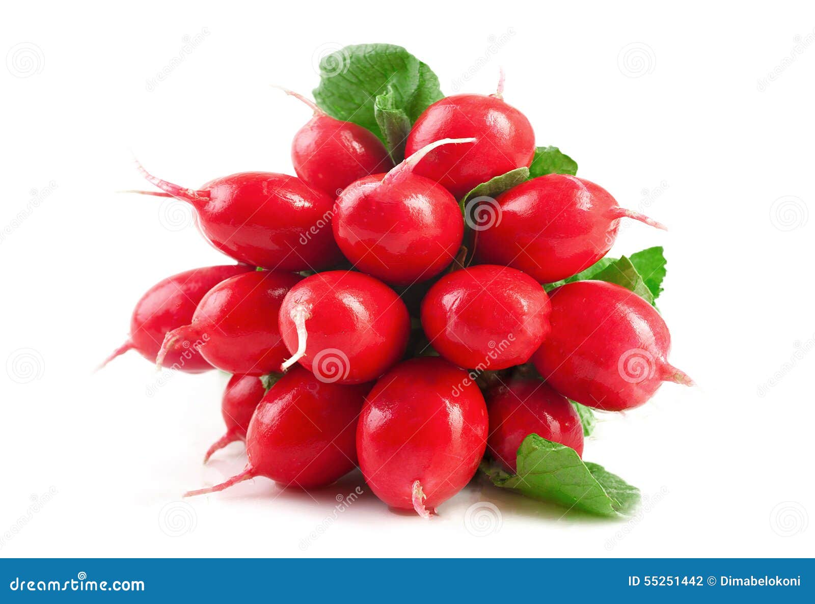 Fresh Red Radish Vegetables with Green Leaves. Stock Photo - Image of ...