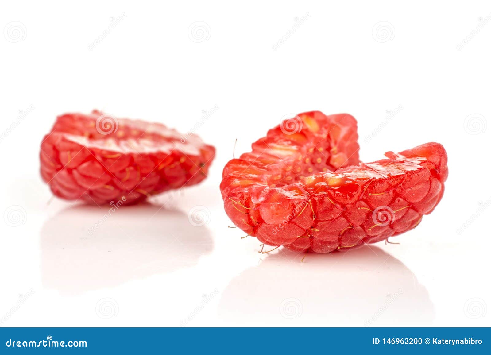 Fresh Red Raspberry Isolated on White Stock Photo - Image of background ...