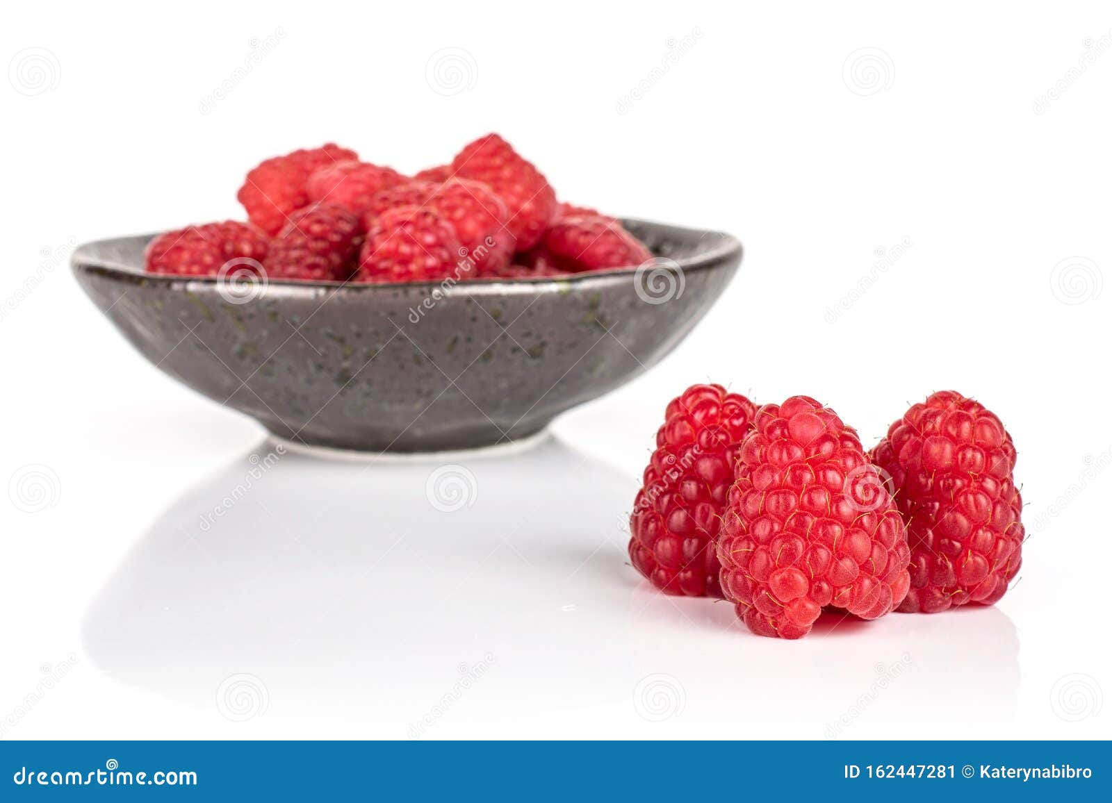 Fresh Red Raspberry Isolated on White Stock Image - Image of group ...