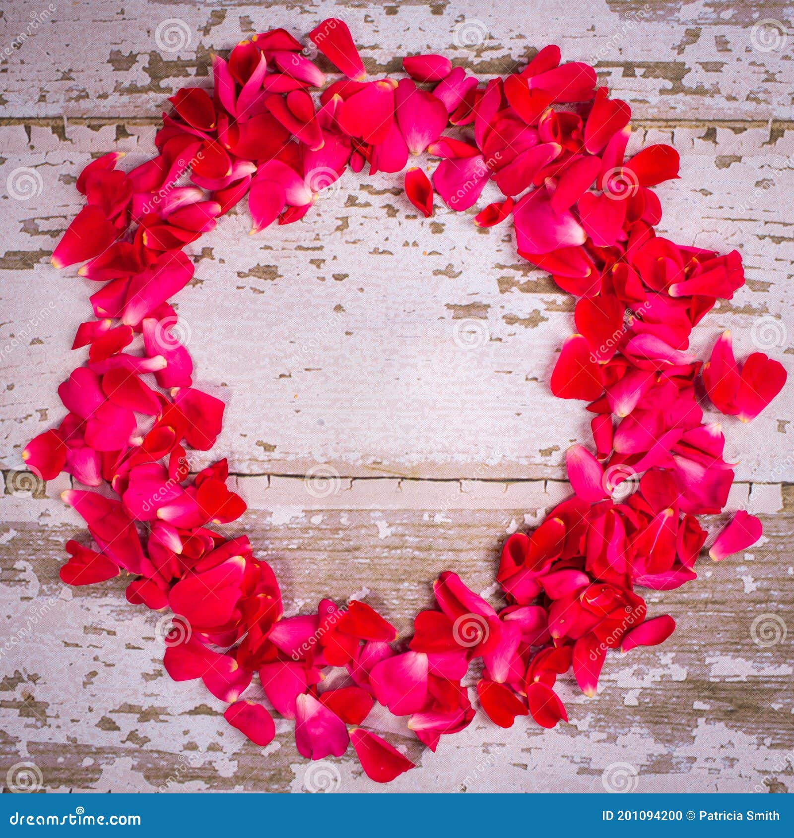 Red rose petals circle stock photo. Image of weathered - 201094200
