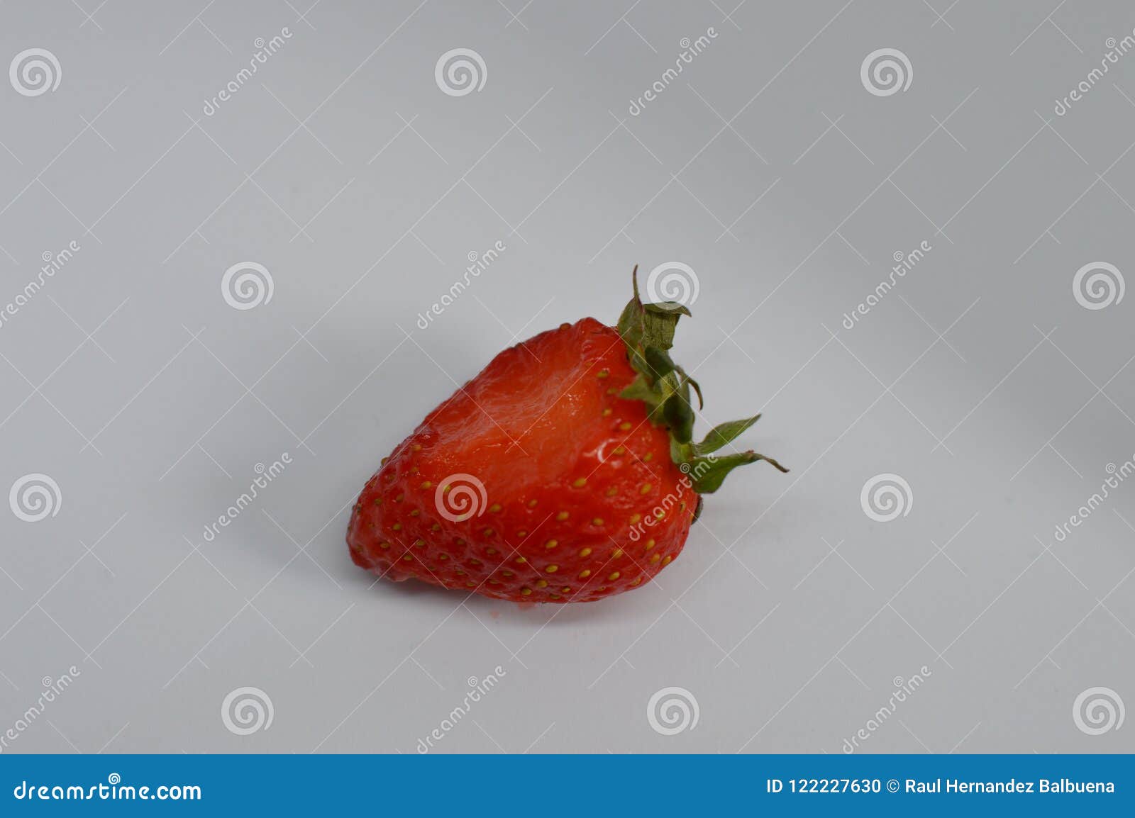 Fresh Red Strawberry Bite. Fruit. Studio Photography Stock Photo ...