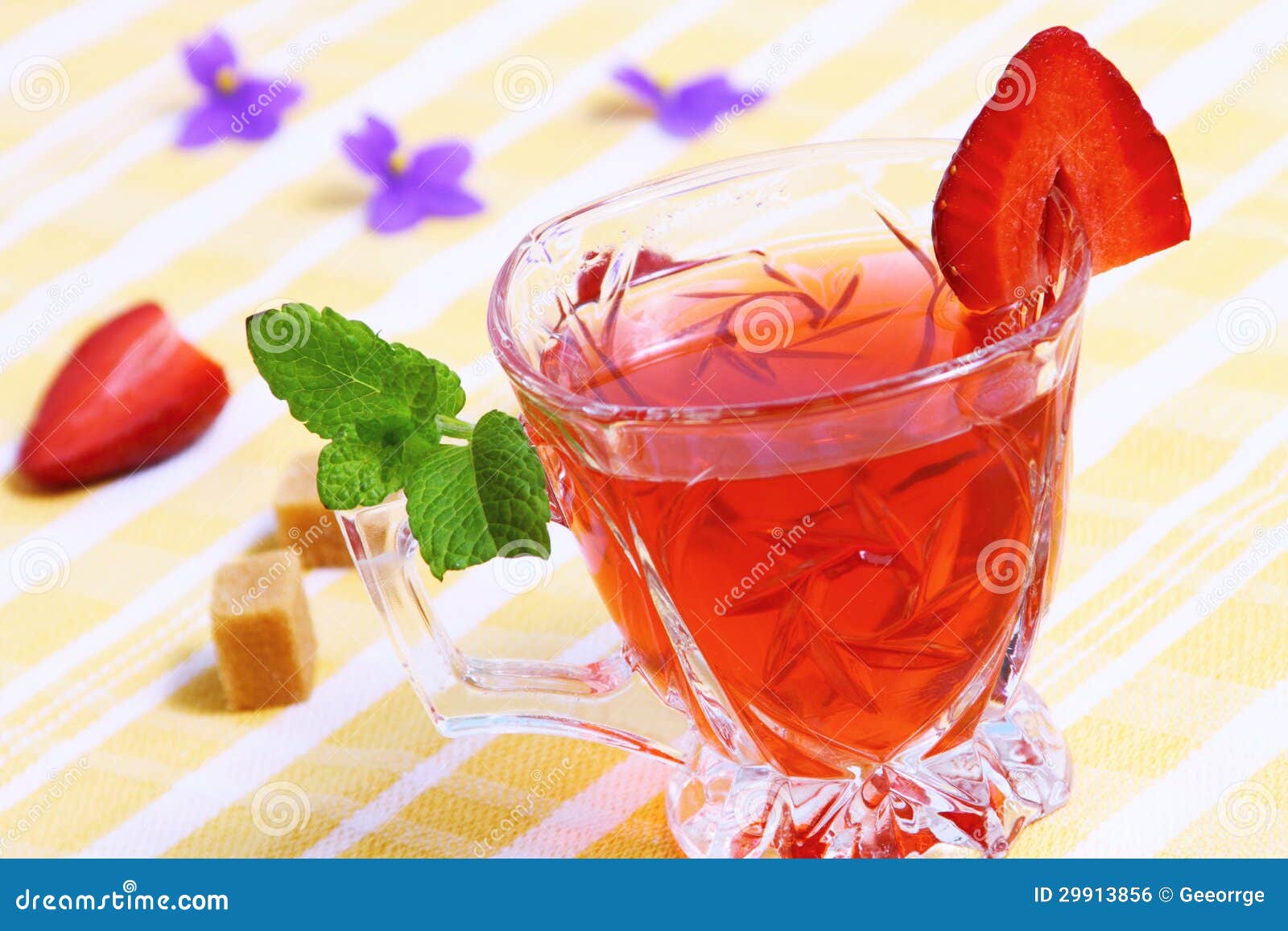 Fresh red tea with mint stock photo. Image of healthy - 29913856