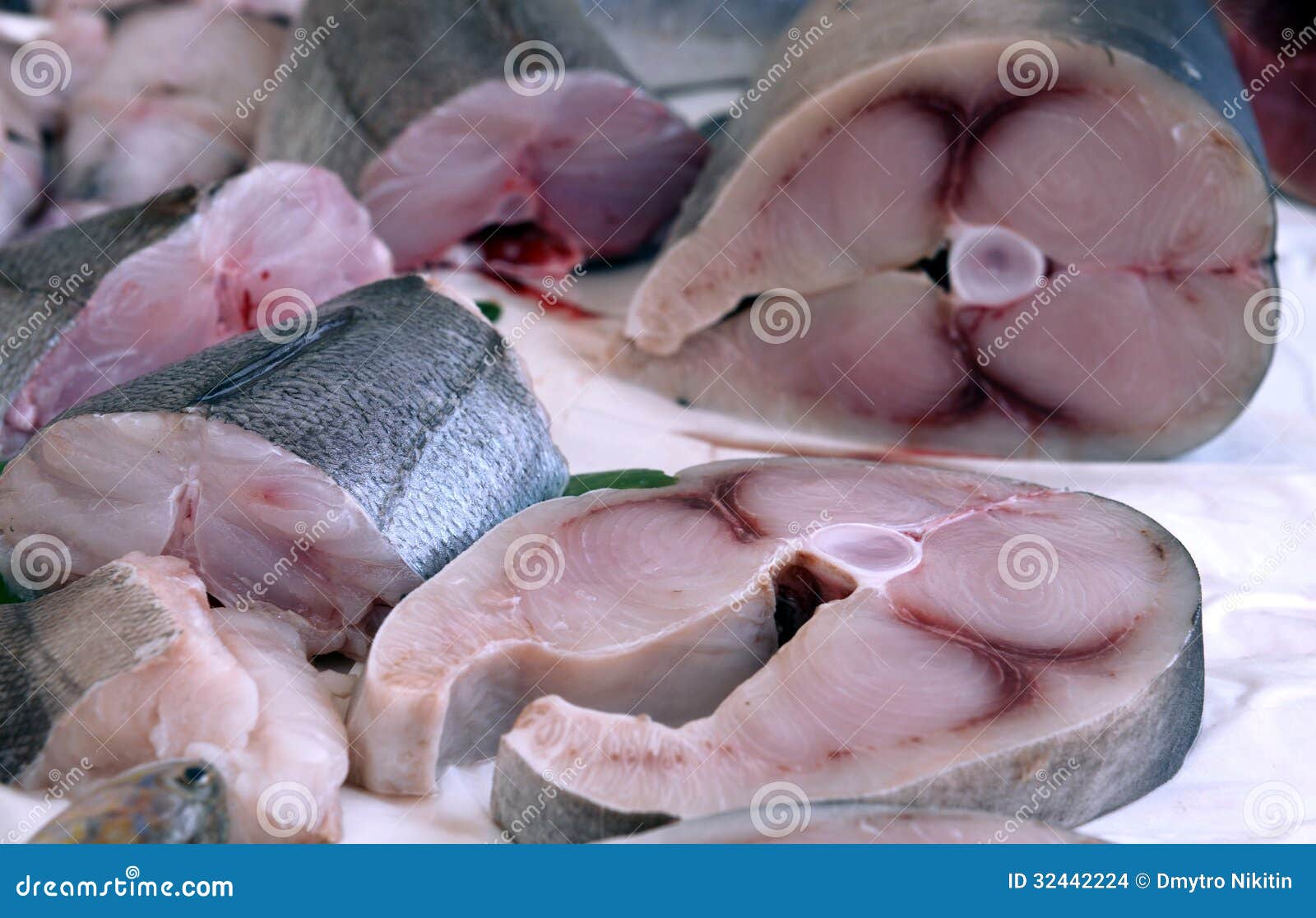 Fresh red tuna slices stock photo. Image of seafood, food - 32442224