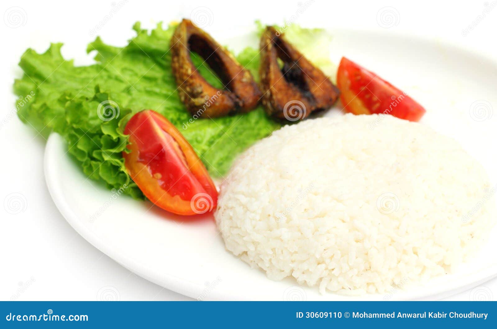 Fresh Rice with Fried Hilsa Stock Photo - Image of dhaka, dinner: 30609110