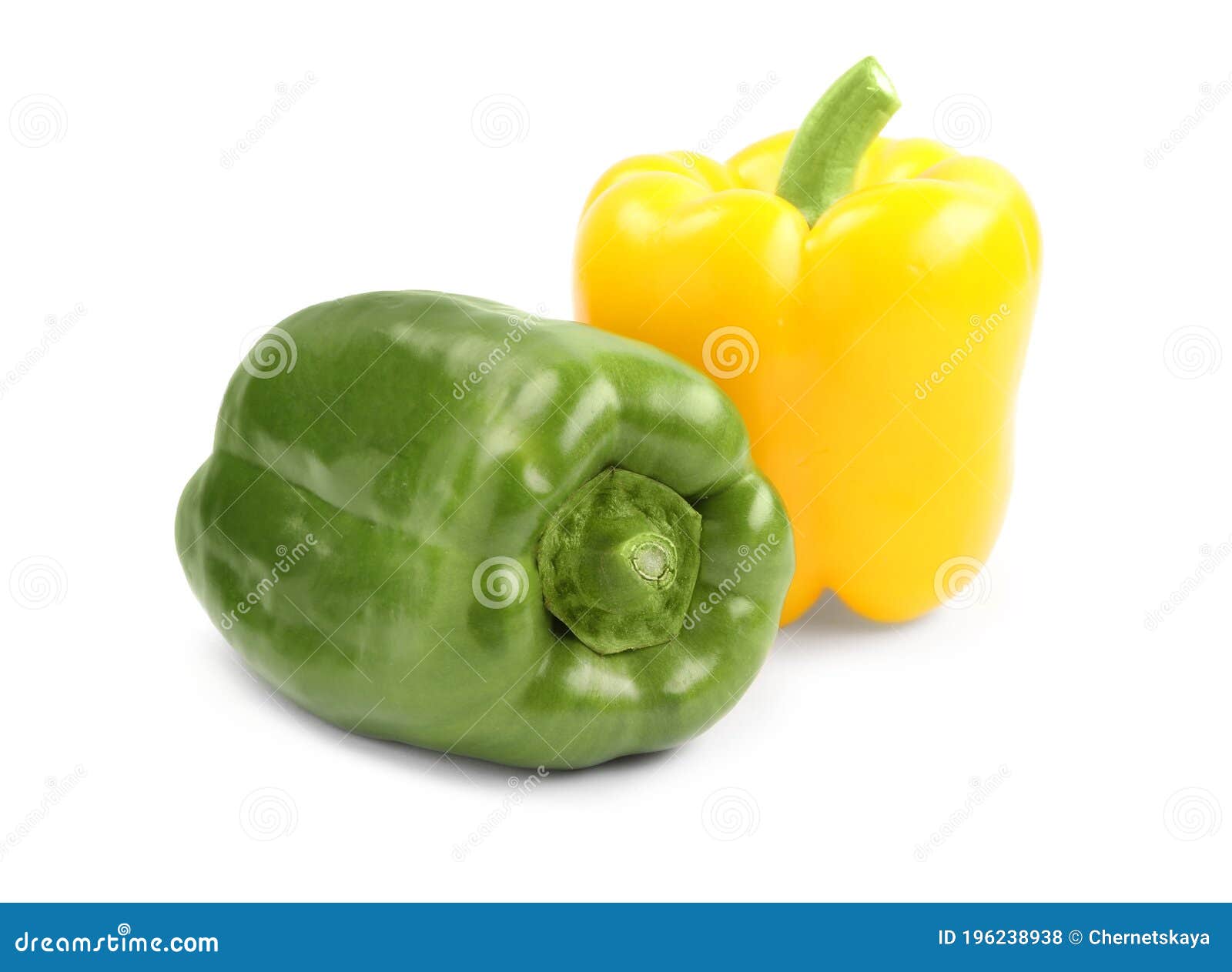 Fresh Ripe Bell Peppers on White Background Stock Photo - Image of ripe ...