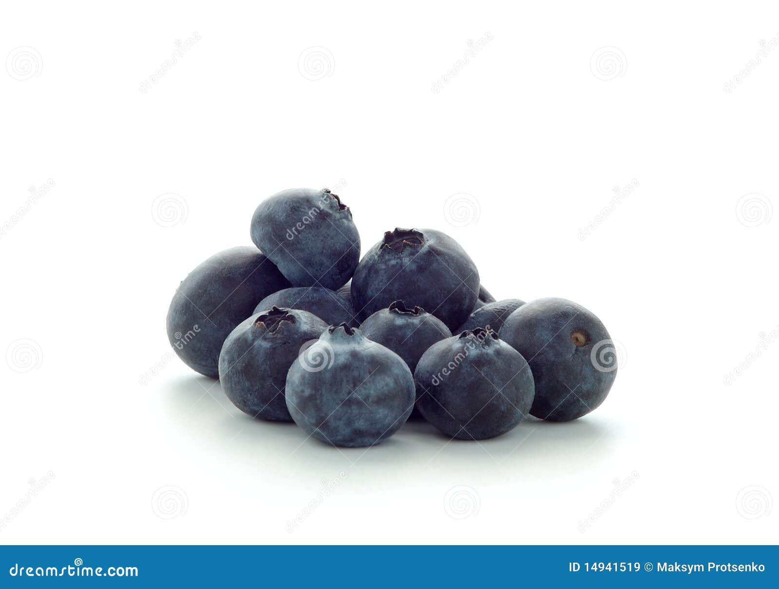 Fresh Ripe Blueberries Isolated on White Stock Image - Image of healthy ...
