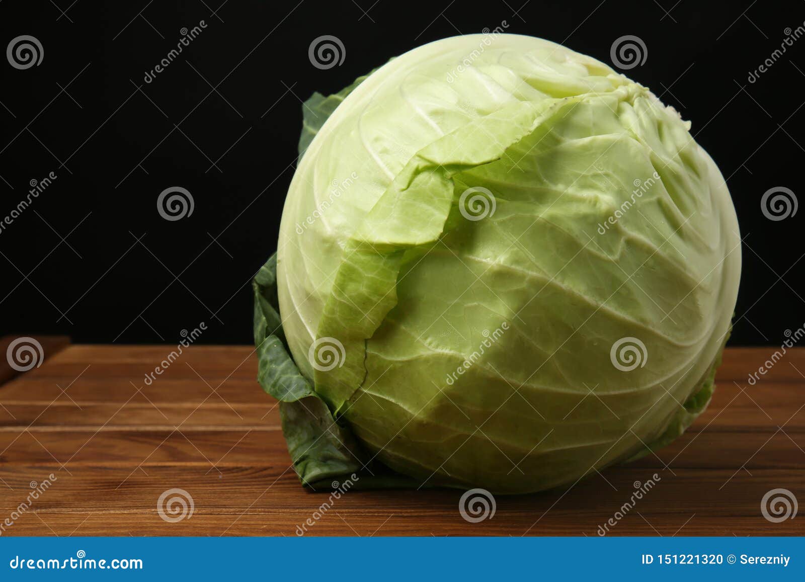 Fresh Ripe Cabbage on Wooden Table Stock Photo - Image of tasty, recipe ...