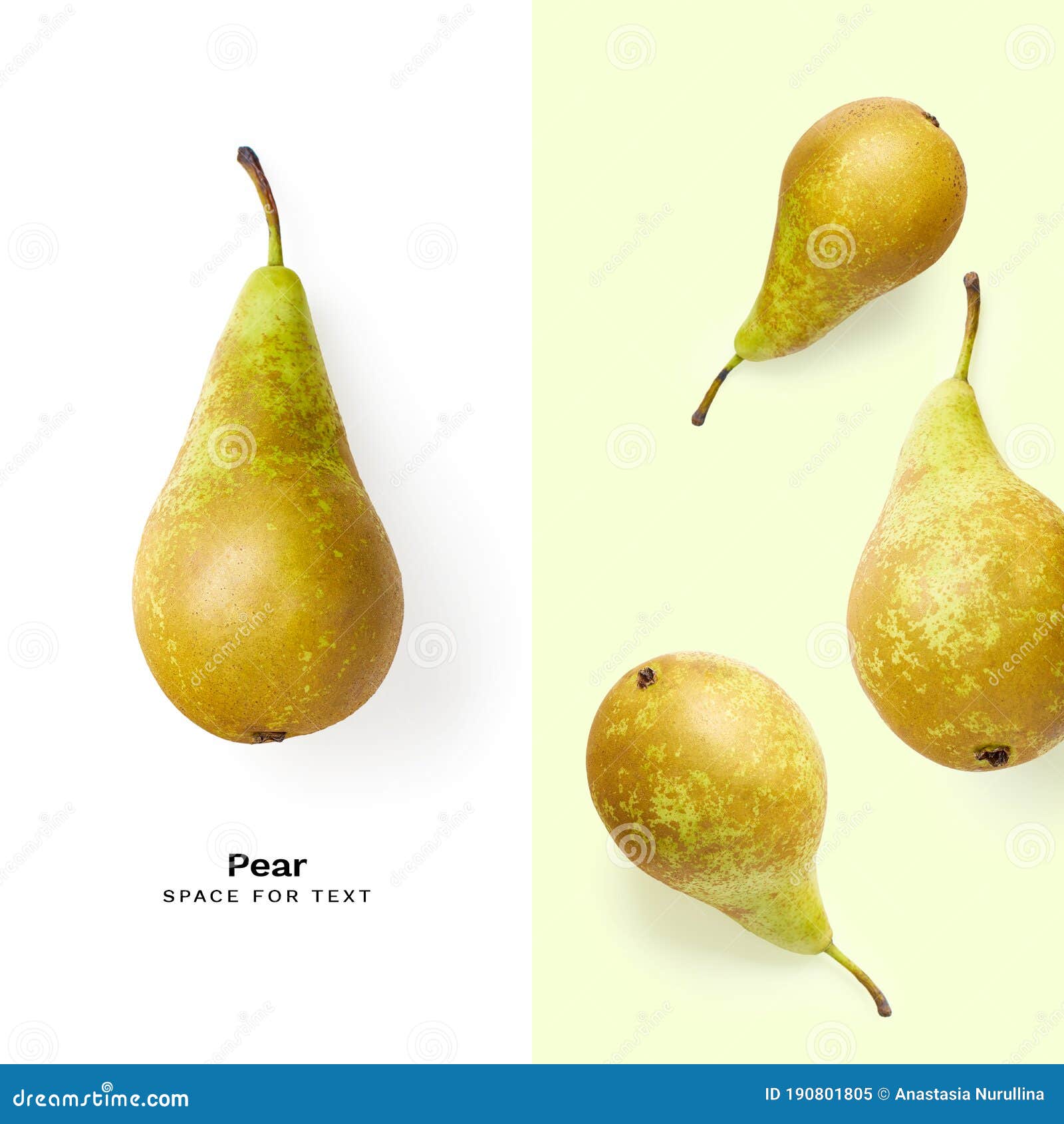 Fresh Ripe Conference Pears Isolated on White Background Stock Image ...