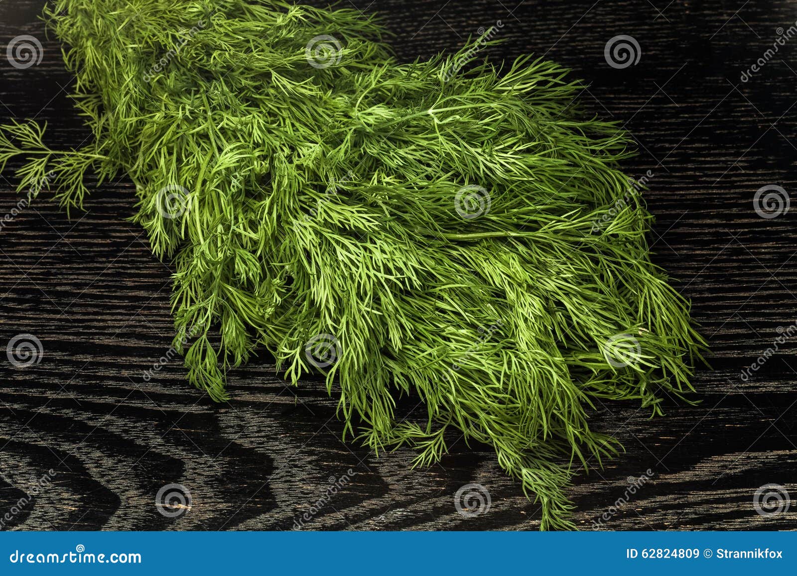 Fresh Ripe Dill Black Table Board Like Background Toned Stock Photos ...