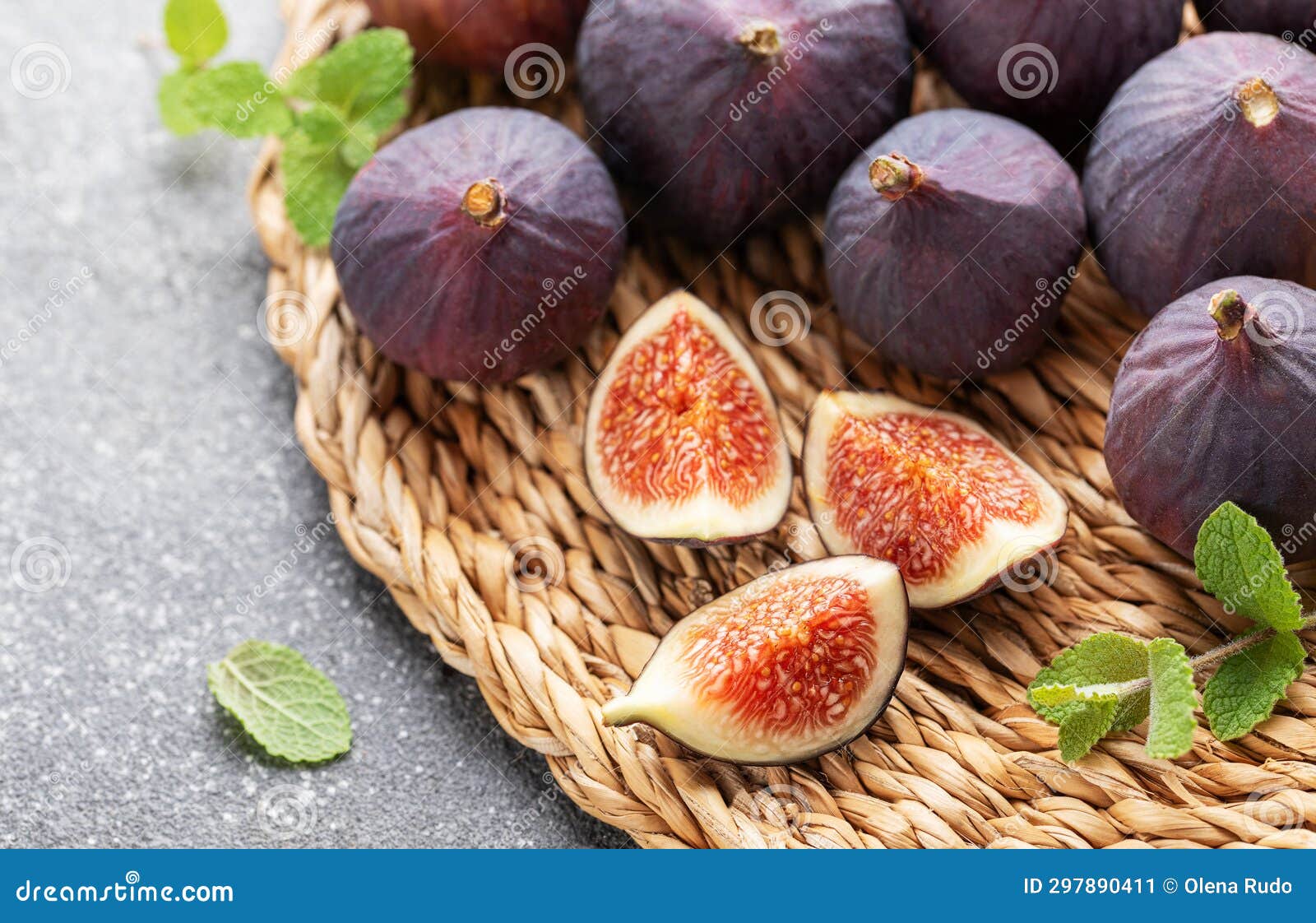 Fresh ripe figs stock image. Image of food, rustic, vegan - 297890411