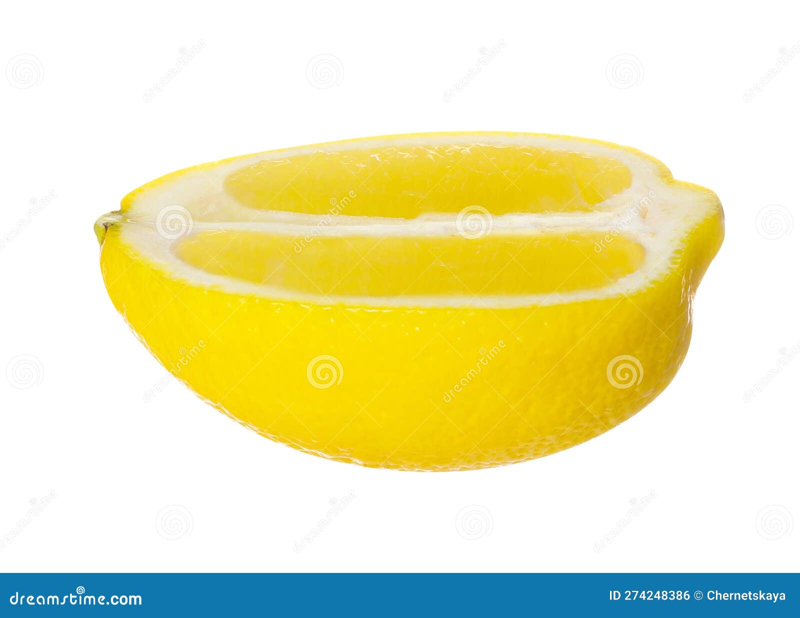 Fresh Ripe Lemon Half Isolated on White Stock Photo - Image of object ...