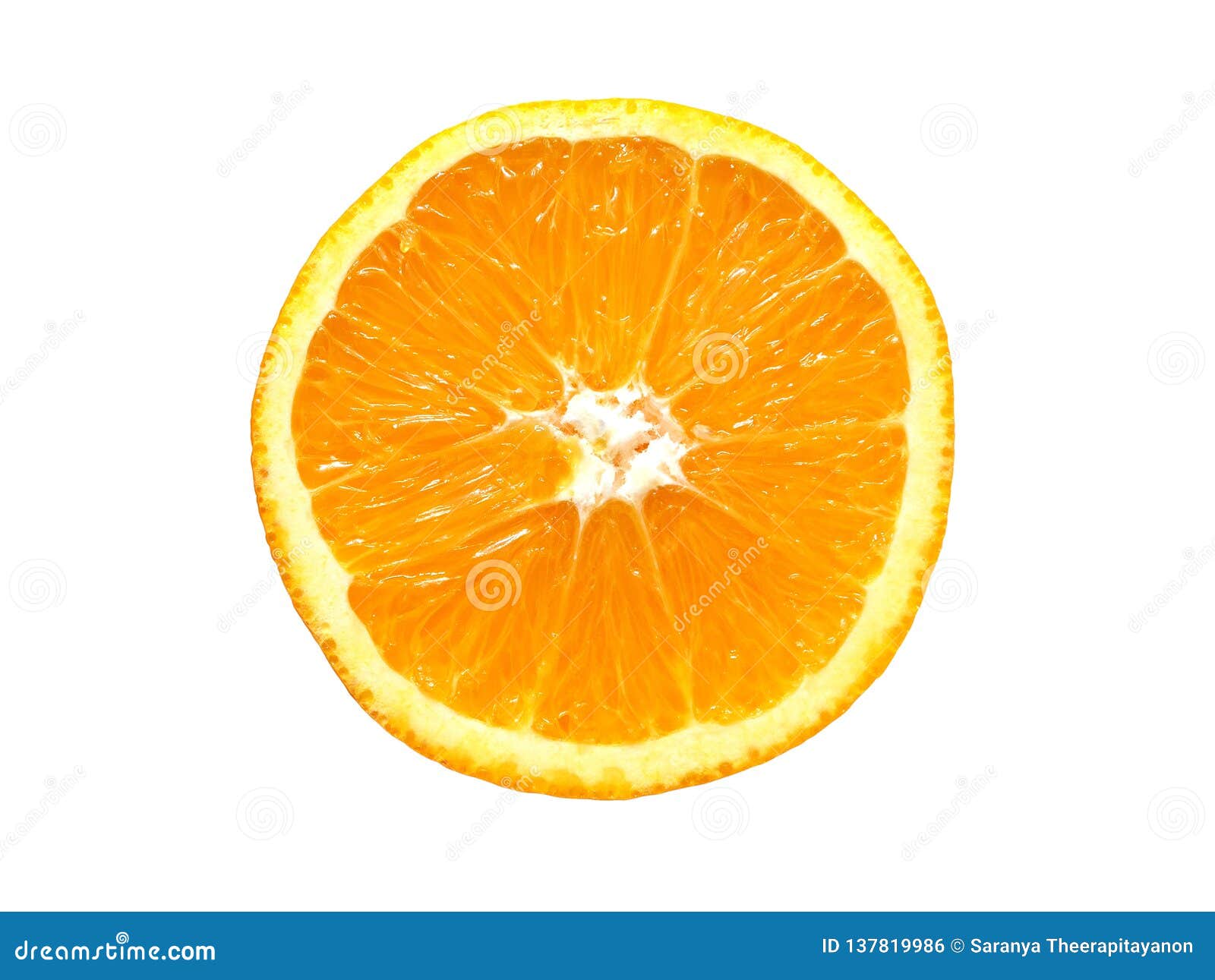 Fresh Ripe Orange Cut in Half Stock Photo - Image of orange, circle ...
