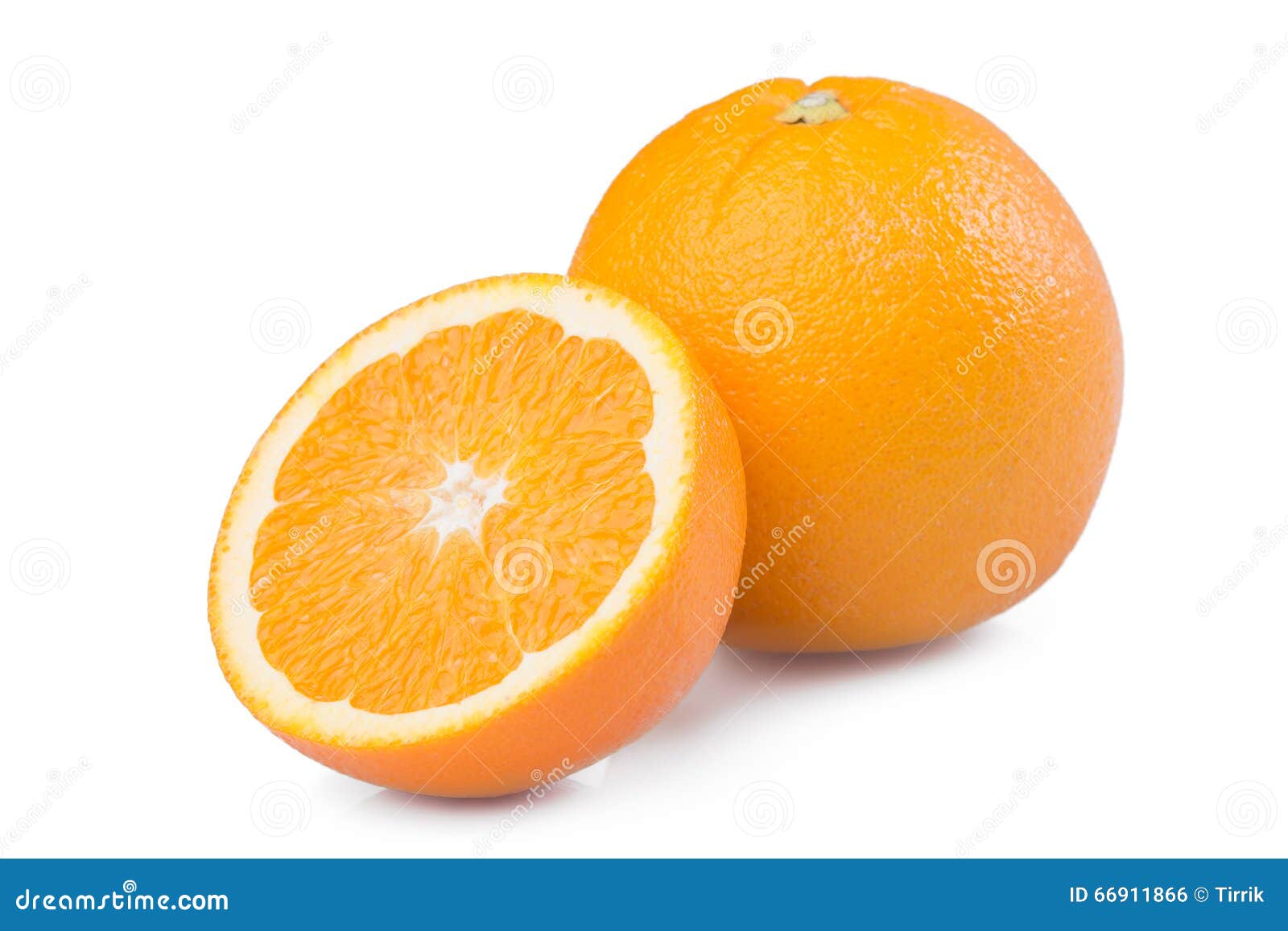 Fresh Ripe Orange Fruit Half Slice Isolated on White Background Stock ...