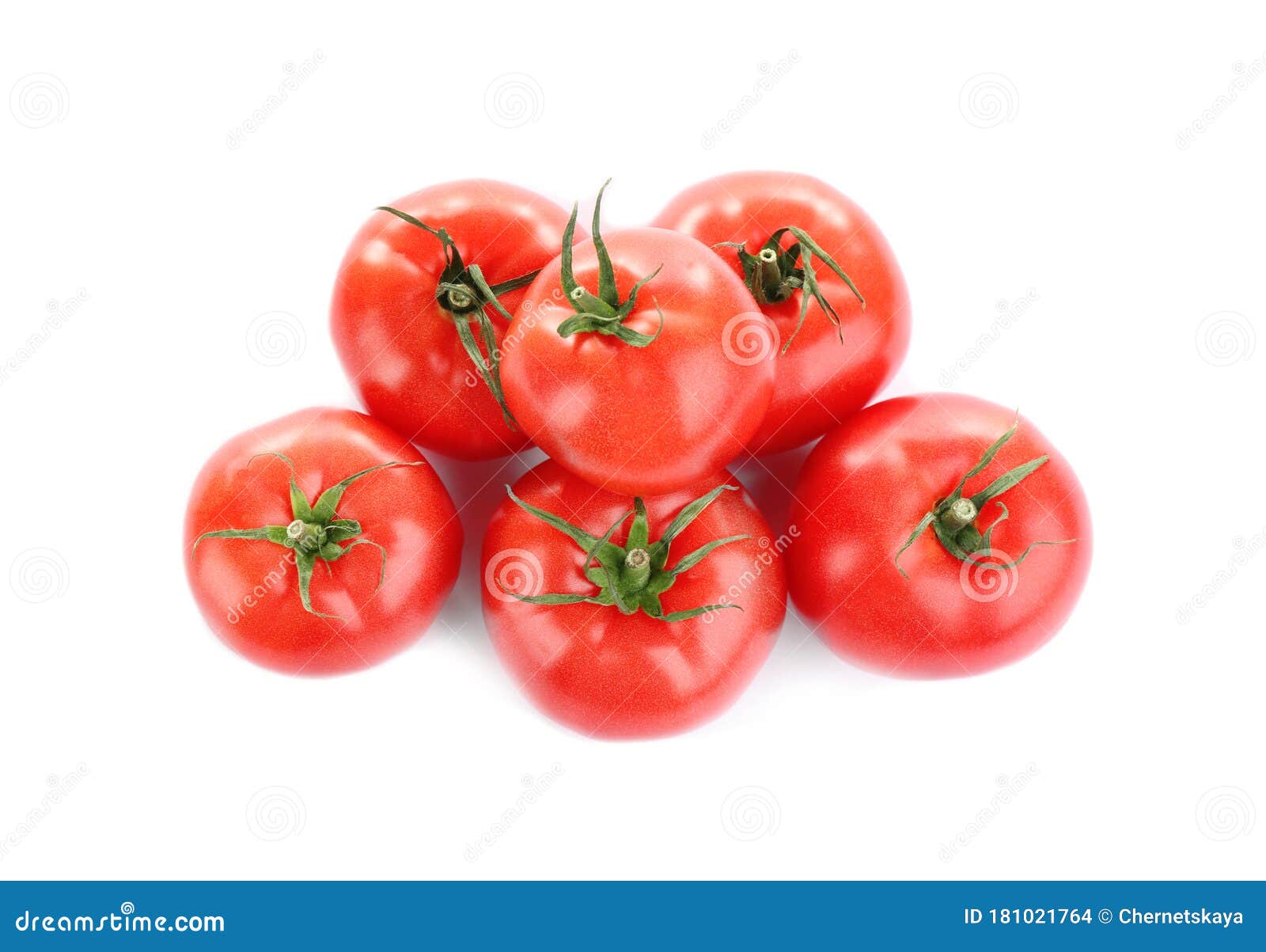 Fresh Ripe Organic Tomatoes Isolated on White Stock Photo - Image of ...