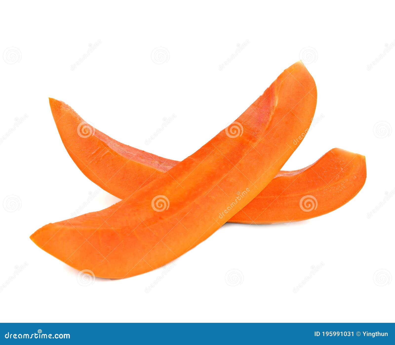 Fresh Ripe Papaya Isolatrd on White Background Stock Image - Image of ...
