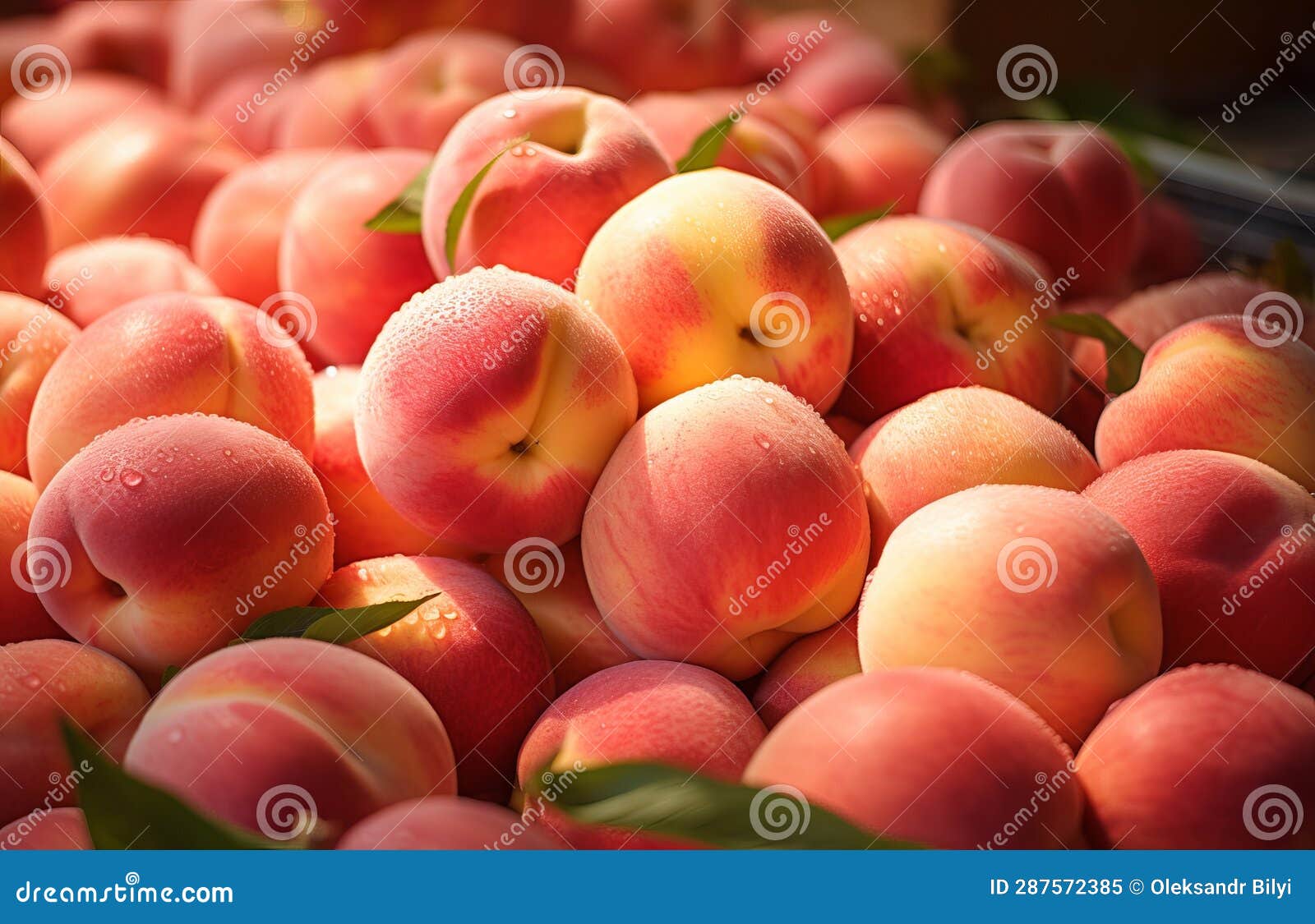 Peaches As Pattern Top View Stock Illustration - Illustration of ...