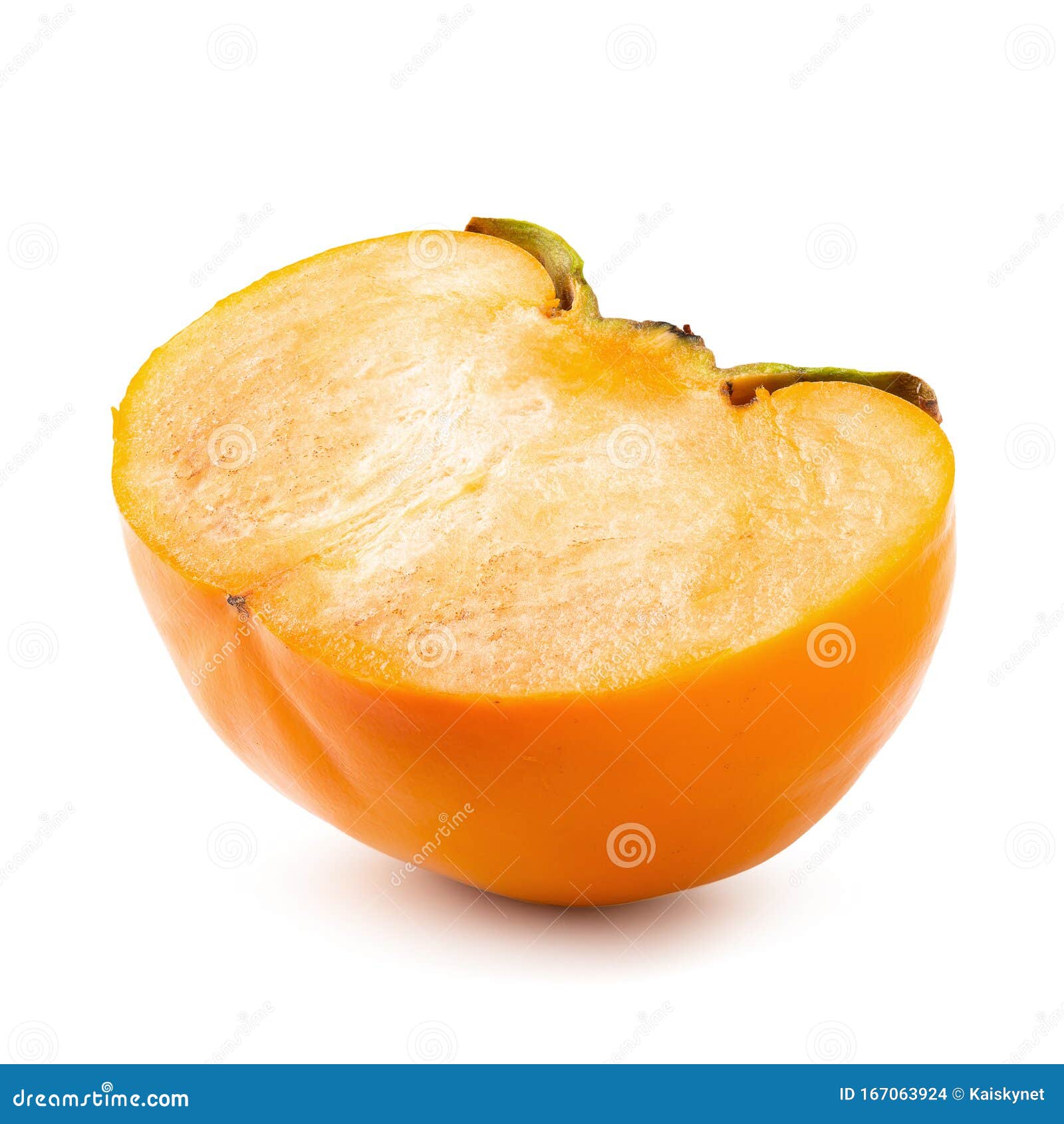 Fresh Ripe Persimmons Isolated on White Background Stock Photo - Image ...