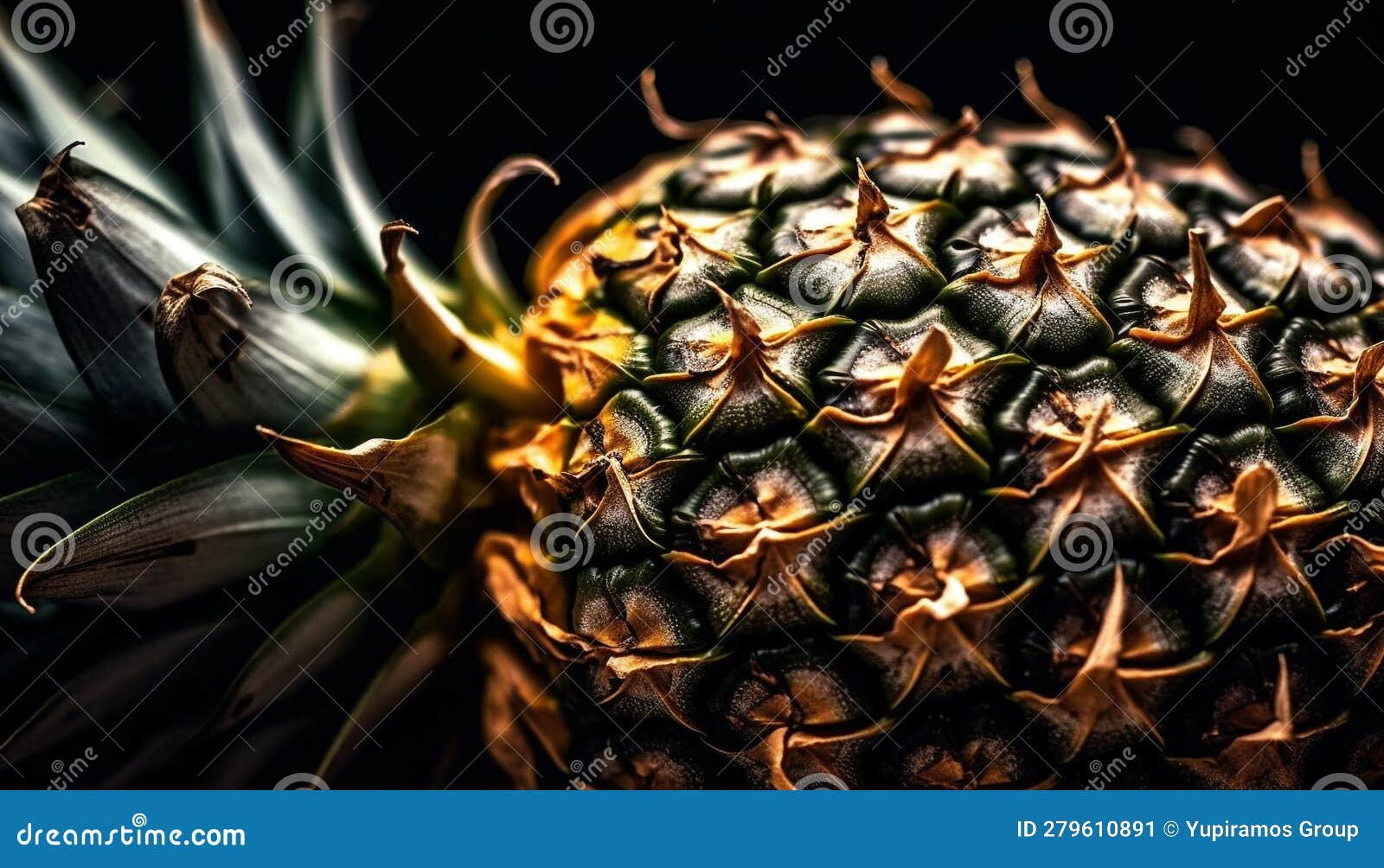 Fresh, Ripe Pineapple with Sharp Thorns in Tropical Climate Generated ...