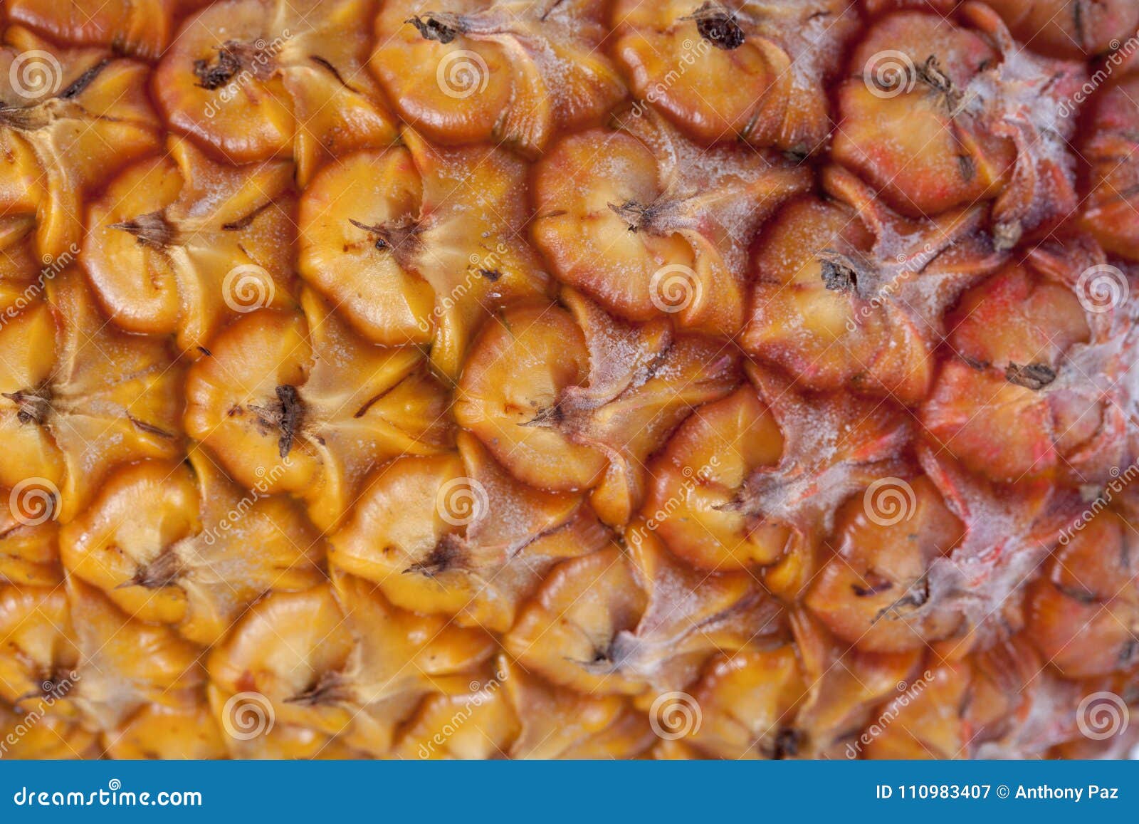 Fresh Ripe Pineapple Texture, Close Up View Stock Image - Image of ...