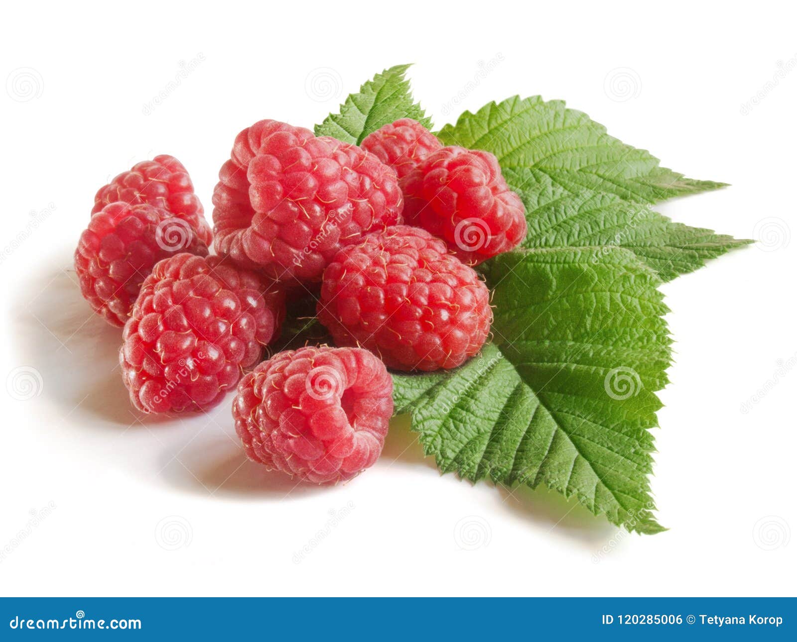 Fresh Ripe Raspberry Isolated on White Background Stock Photo - Image ...