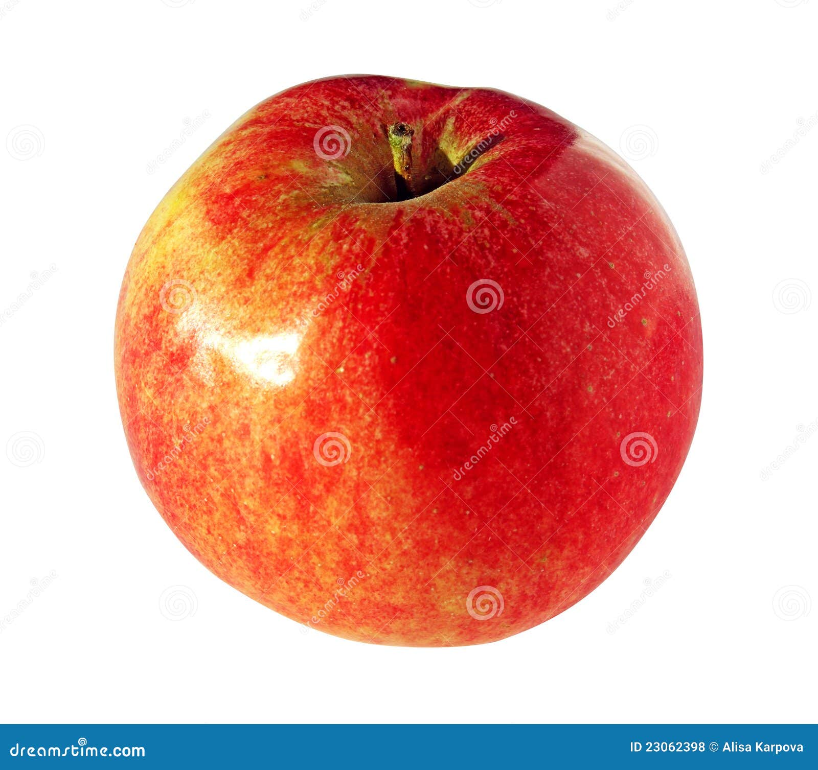 Fresh Ripe Red Apple Isolated on White Background Stock Photo - Image ...