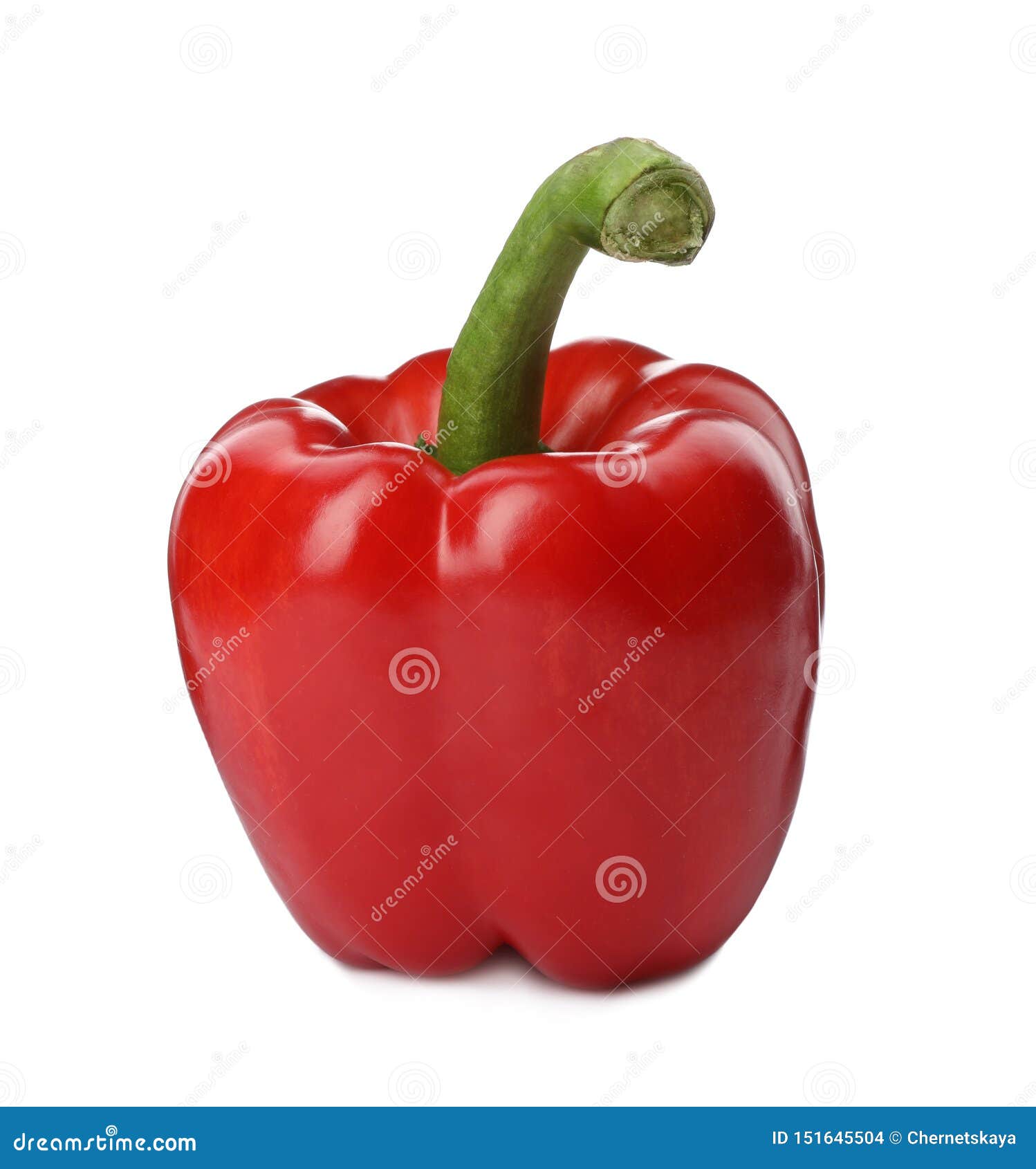Fresh Ripe Red Bell Pepper Isolated Stock Photo - Image of vegan ...