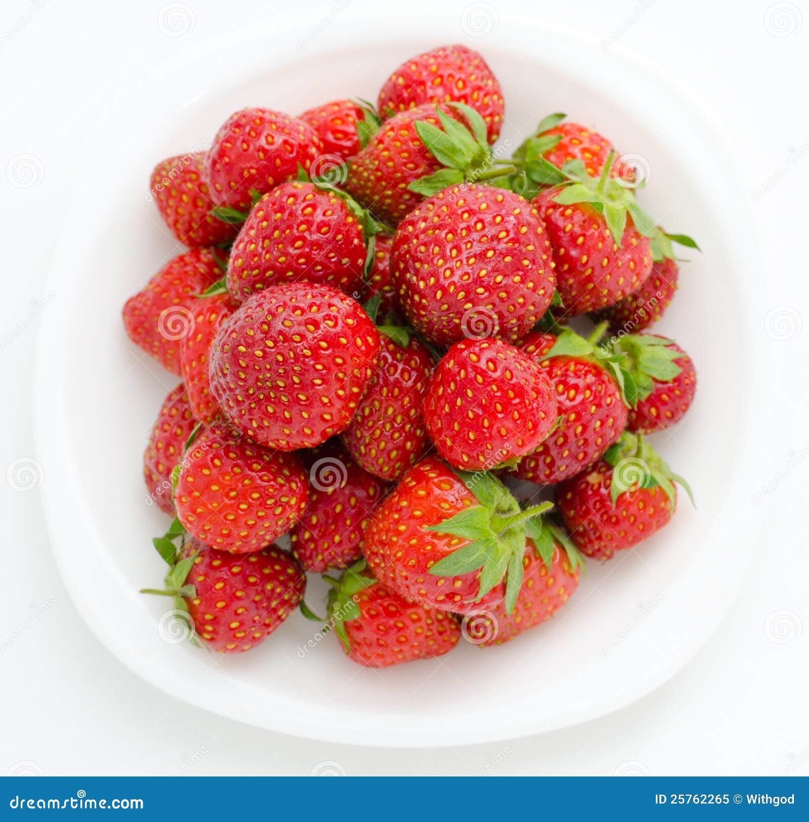 Fresh Ripe Strawberries, Top View Stock Image - Image of handful ...