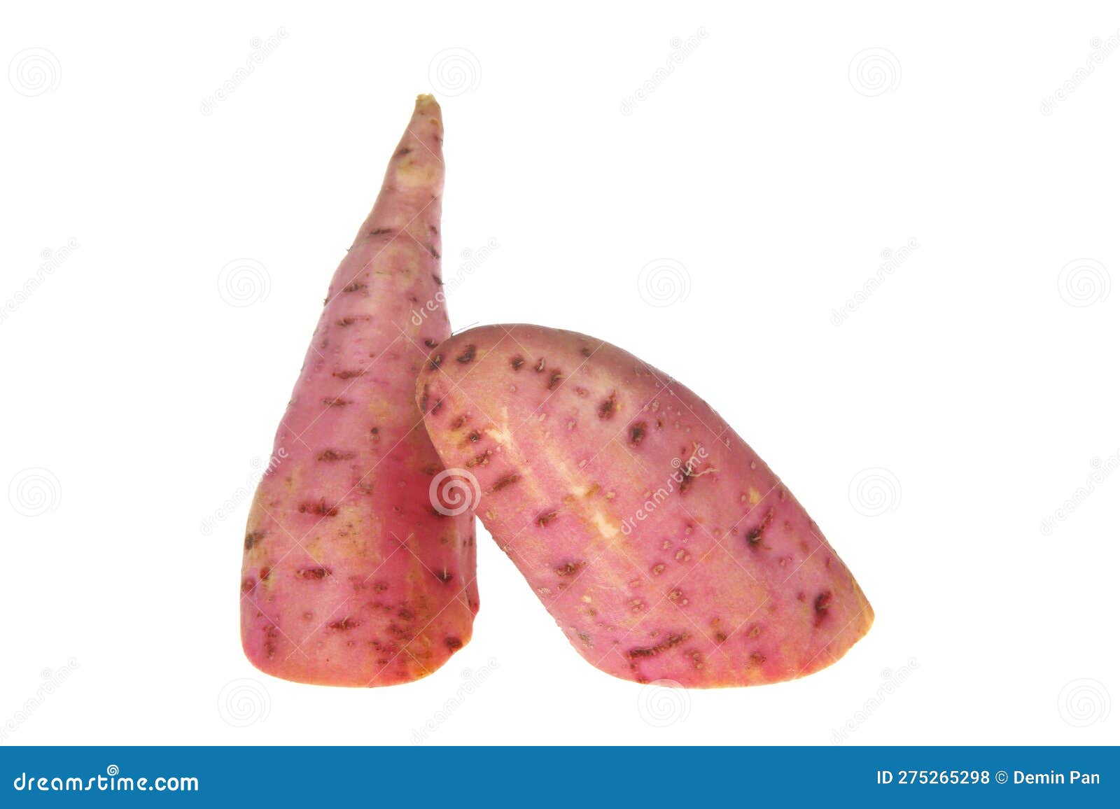 Ripe Sweet Potatoes on a White Background Stock Photo - Image of white ...