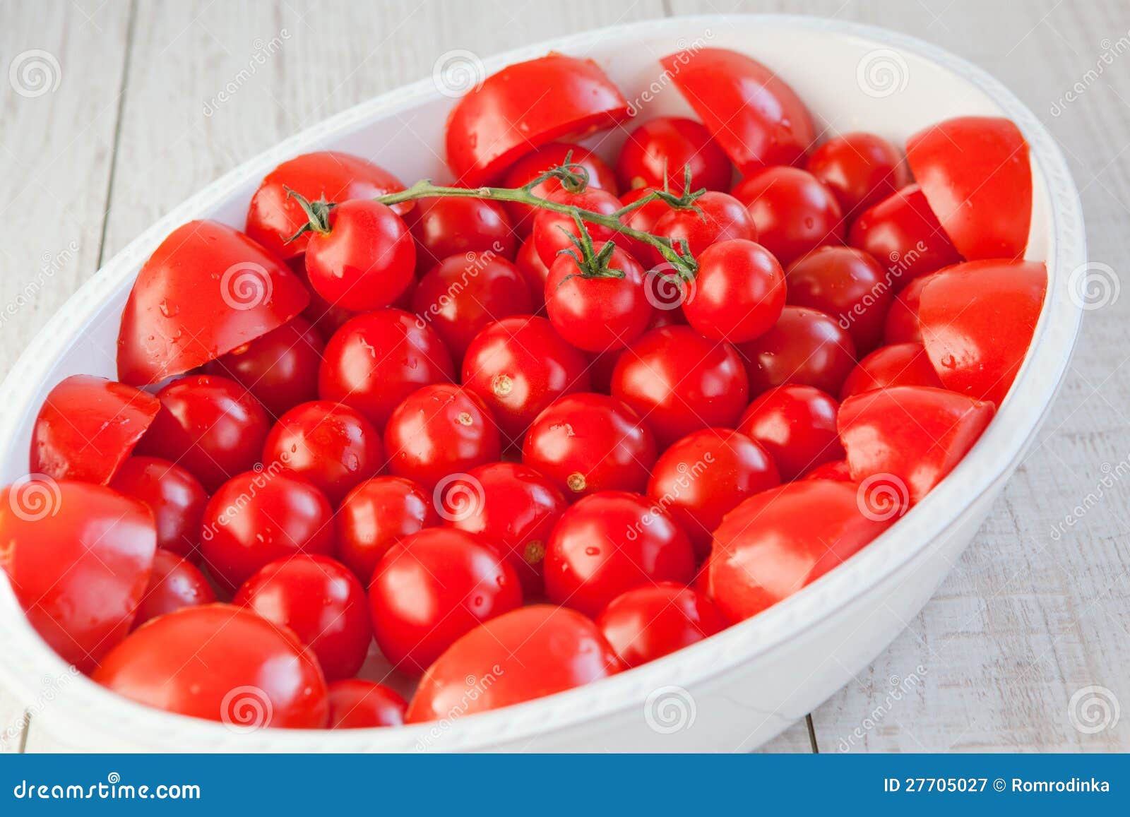 Fresh Ripe Tomatoes in White Casserole Stock Image - Image of vegetable ...