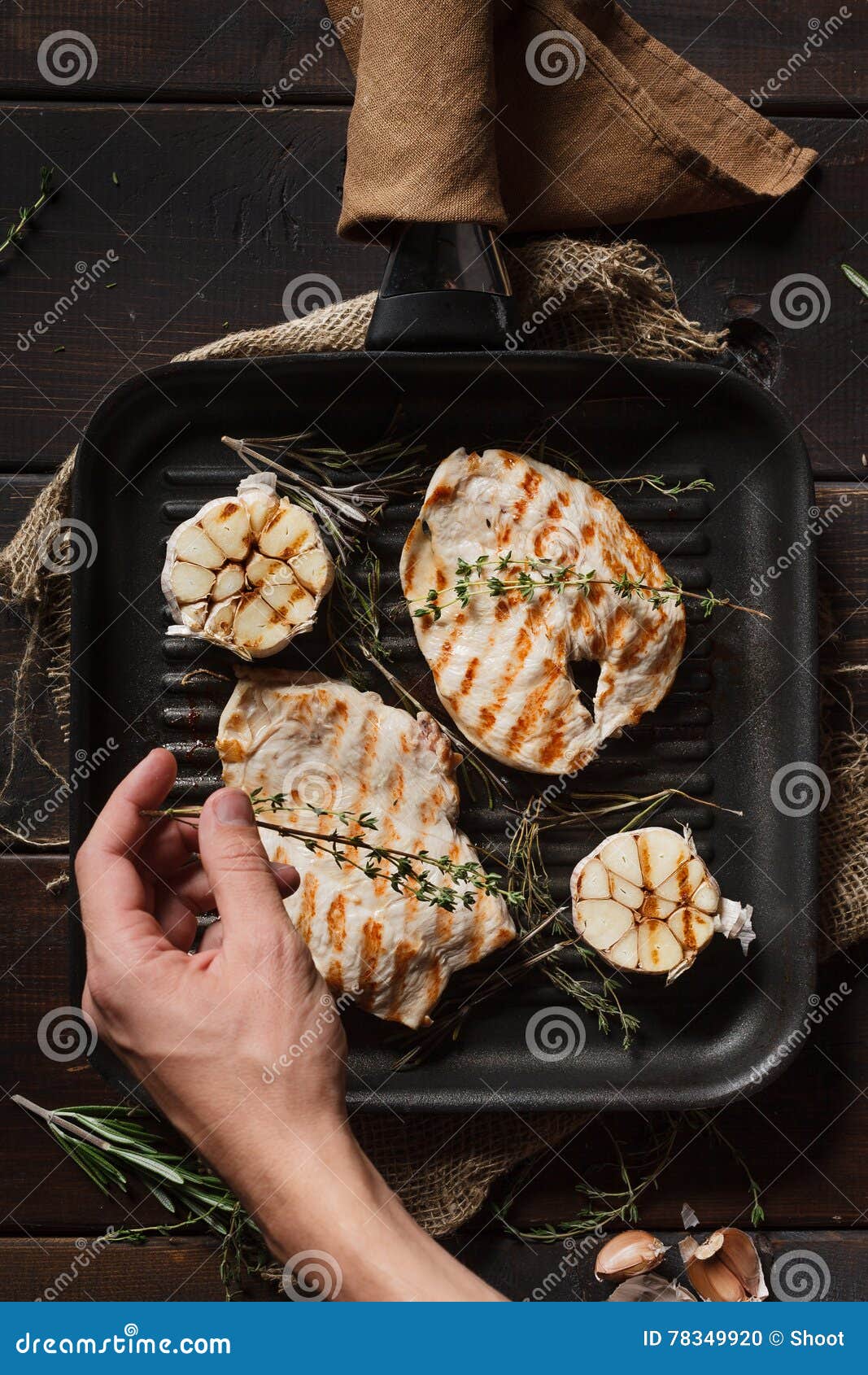 Fresh Roasted Chicken Fillet Stock Photo - Image of fillet, rosemary ...