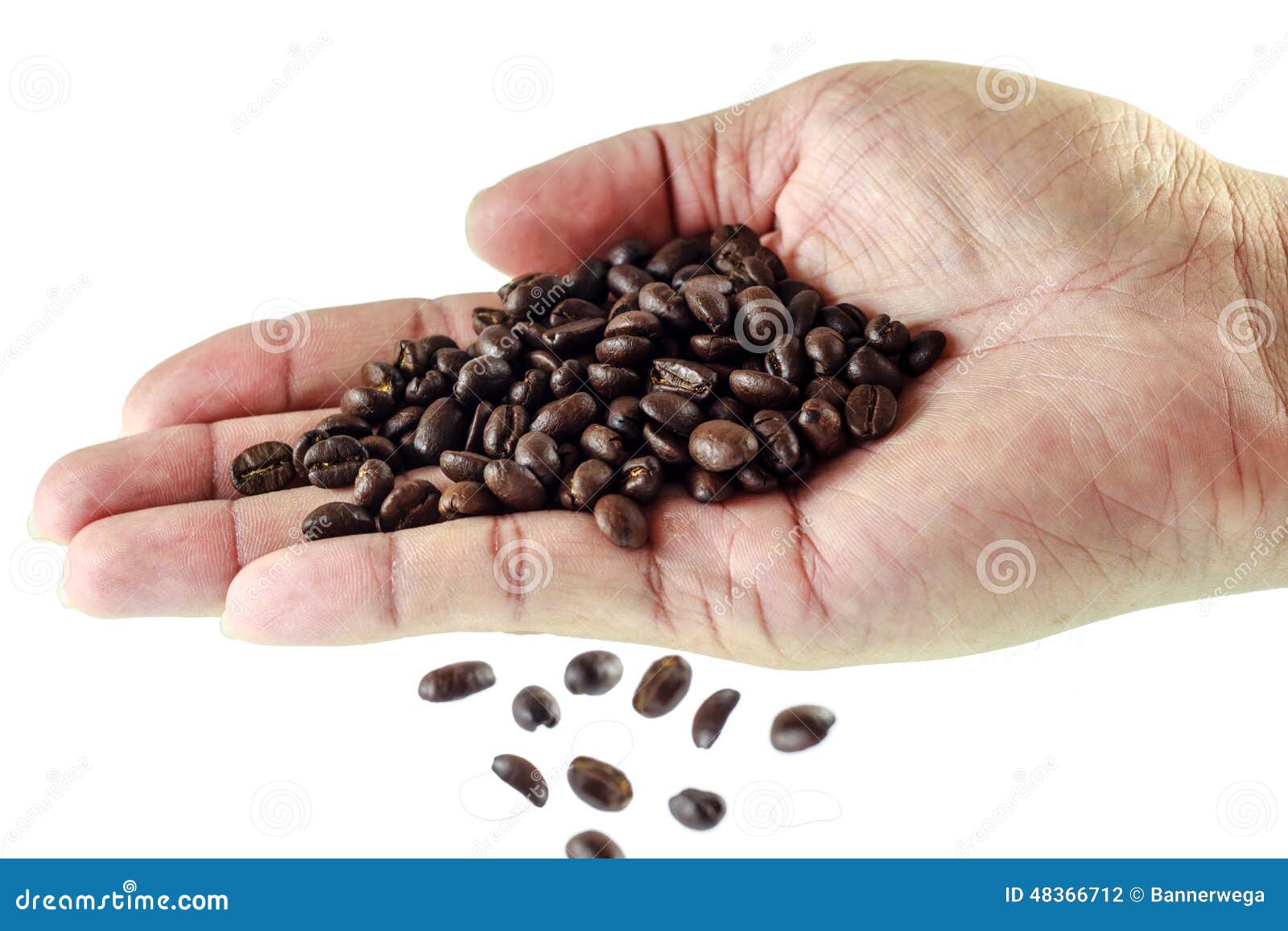 Fresh Roasted Coffee Beans Pouring Stock Photo - Image of group ...