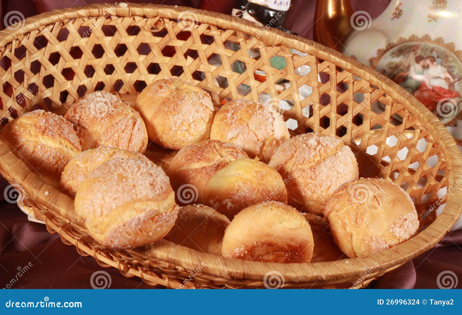 Fresh rolls to tea stock photo. Image of flour, cosiness - 26996324