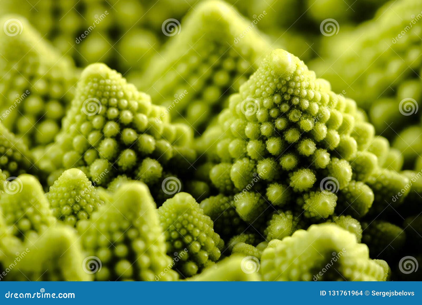 Fresh Romanesco Cabbage Vegetable Macro, Selective Focus Stock Photo ...