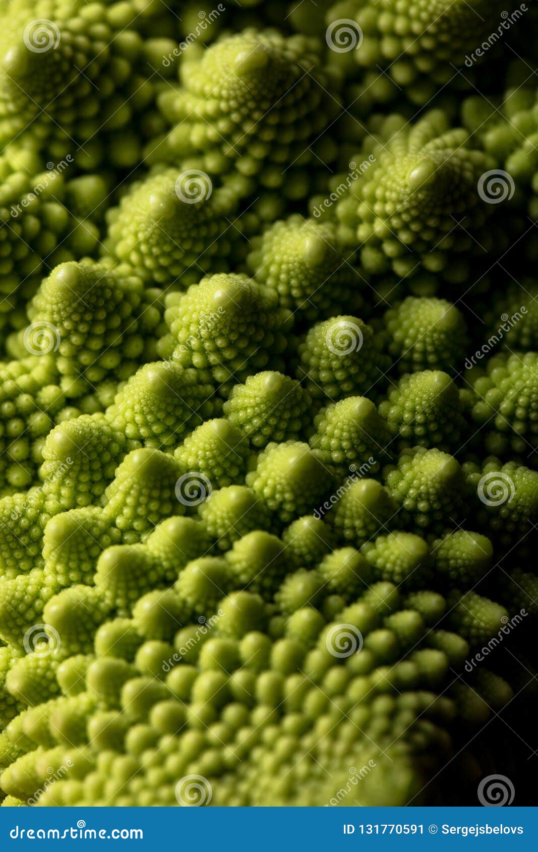 Fresh Romanesco Cabbage Vegetable Macro, Selective Focus Stock Image ...