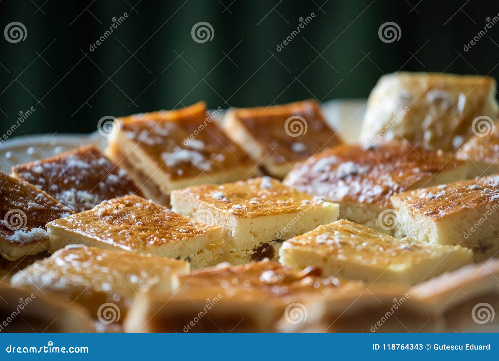Fresh Romanian Traditional Cheese Pie Stock Image - Image of chese ...