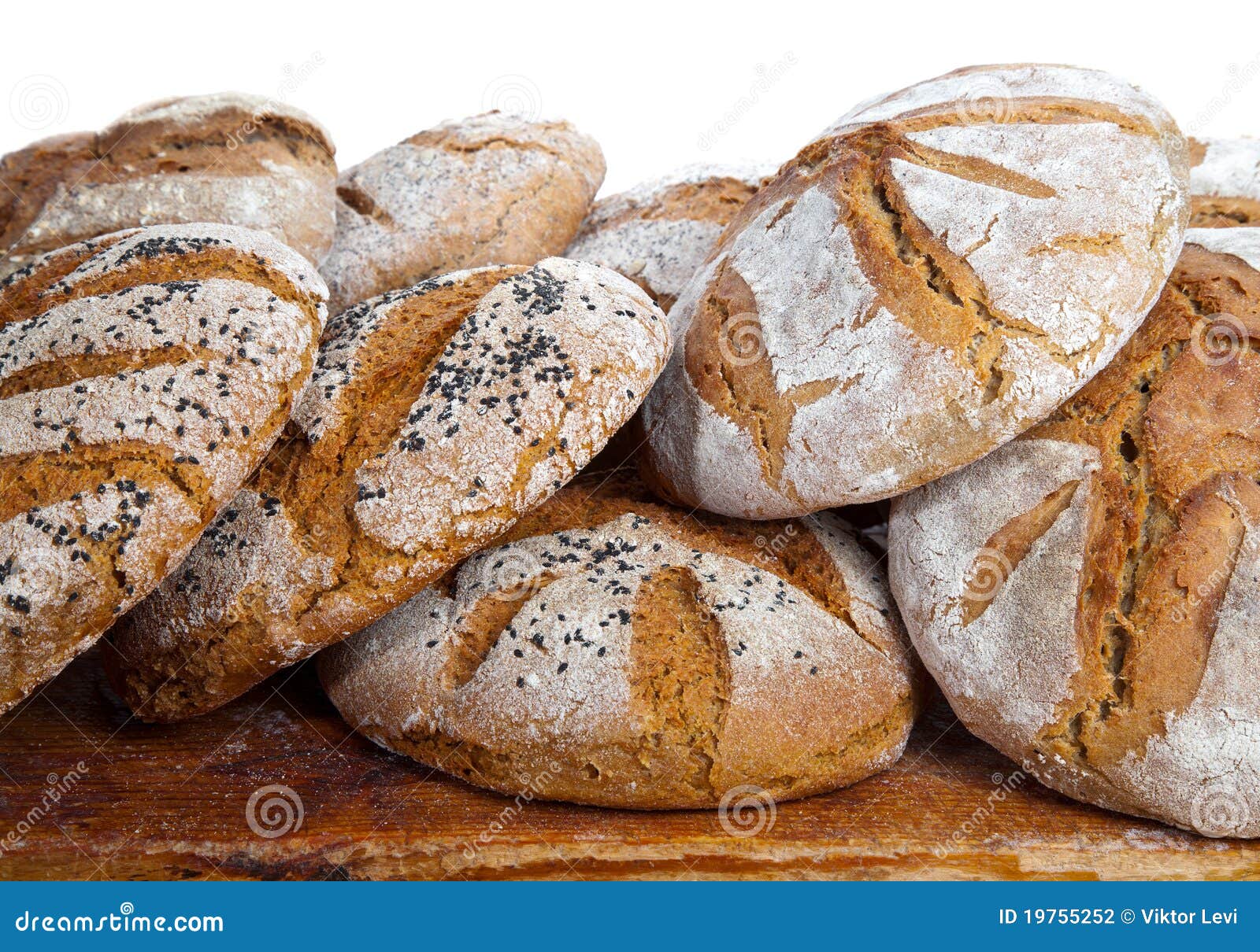 Fresh round bread stock photo. Image of freshness, cutboard - 19755252