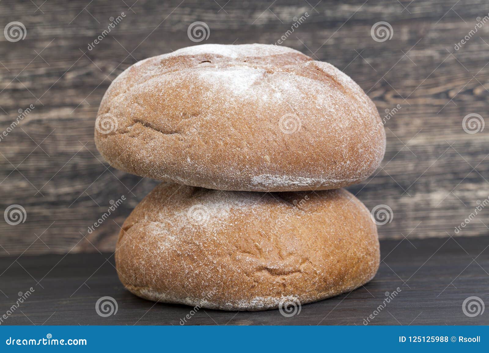 Fresh round rye bread stock photo. Image of delicious - 125125988